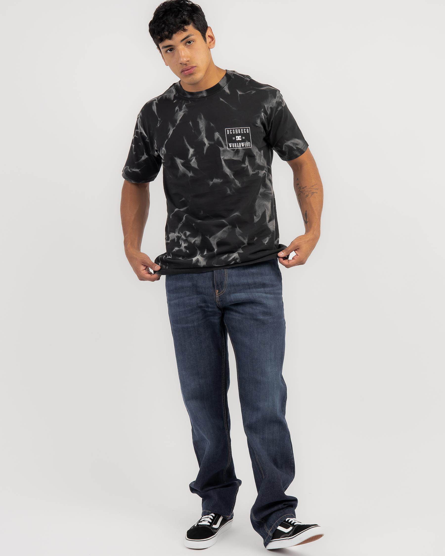 Shop DC Shoes Worker Relaxed Fit Denim Jeans In Dark Stone - Fast ...