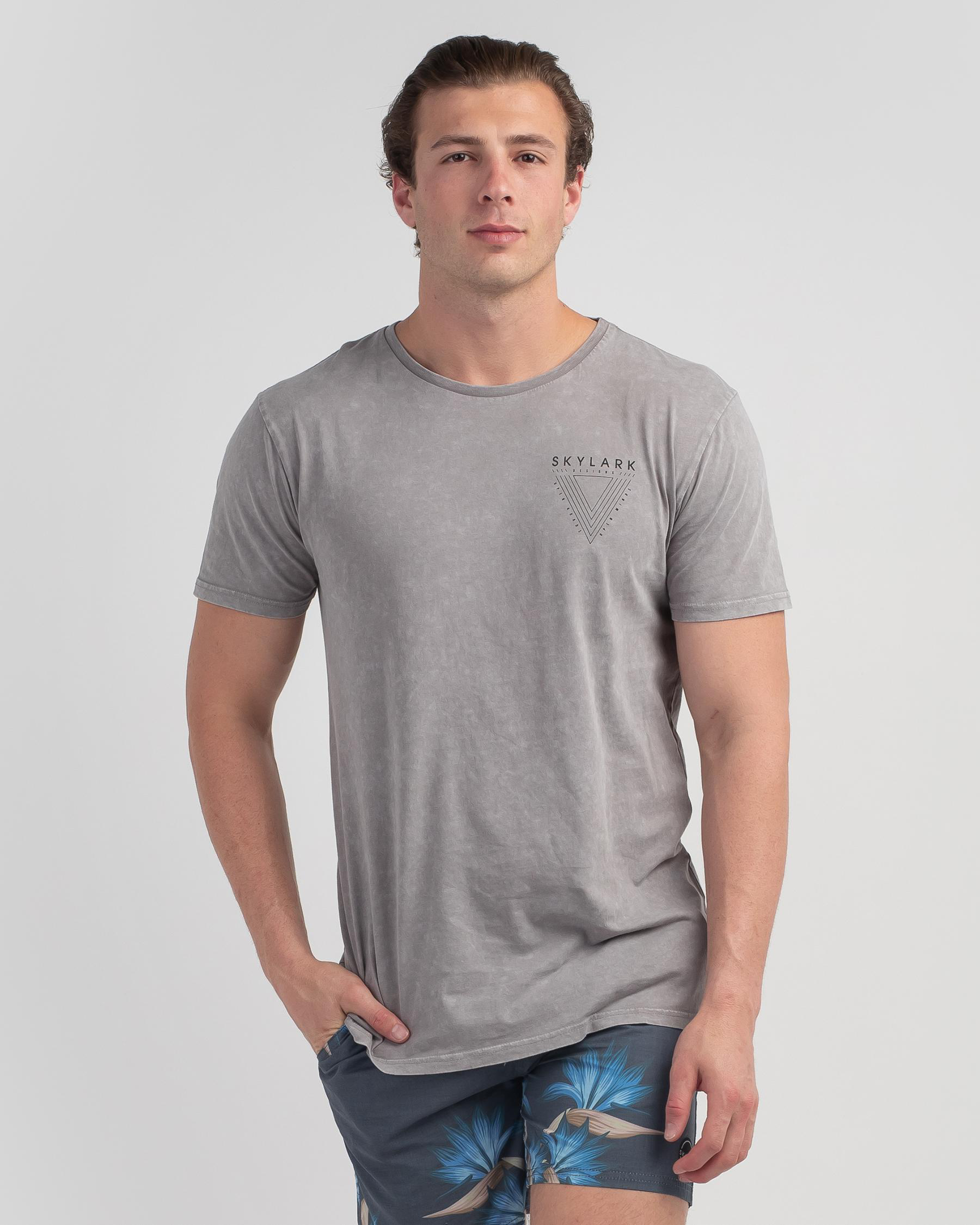 Shop Skylark Bermuda T-Shirt In Light Grey Acid - Fast Shipping & Easy ...