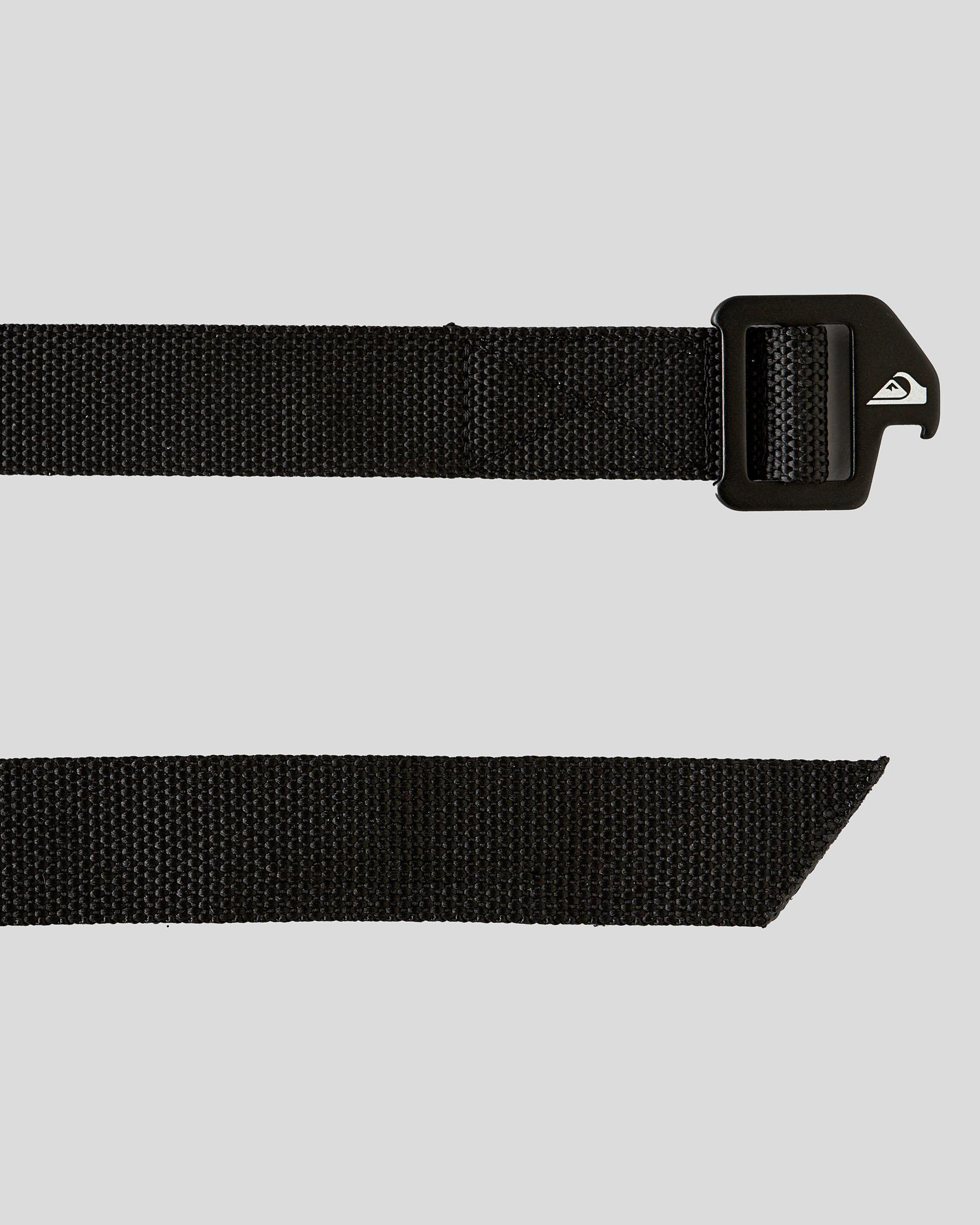 Shop Quiksilver Harpoony Web Belt In Black - Fast Shipping & Easy ...