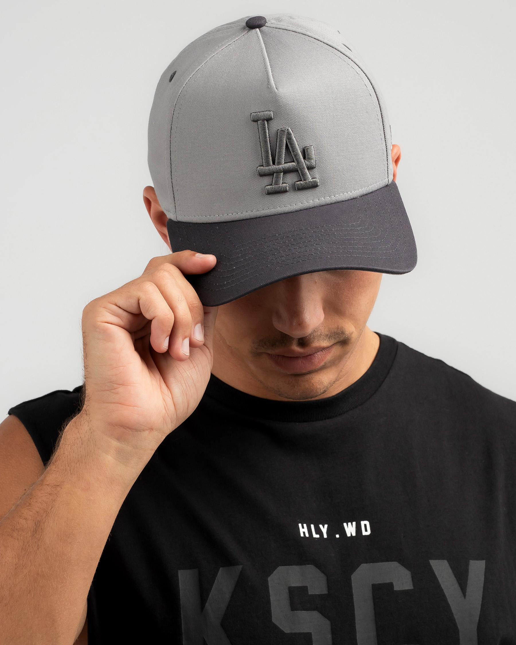 Shop New Era Los Angeles Dodgers Overcast 9Forty A-Frame Snapback Cap ...