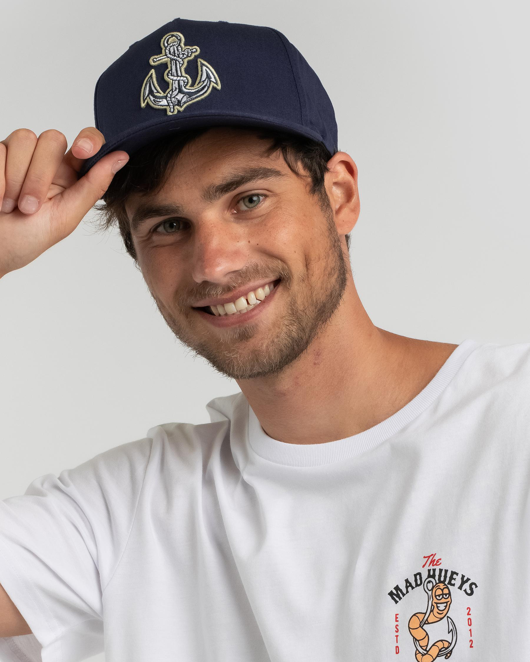 Shop Salty Life Nauti Boi Snapback Cap In Navy - Fast Shipping & Easy ...