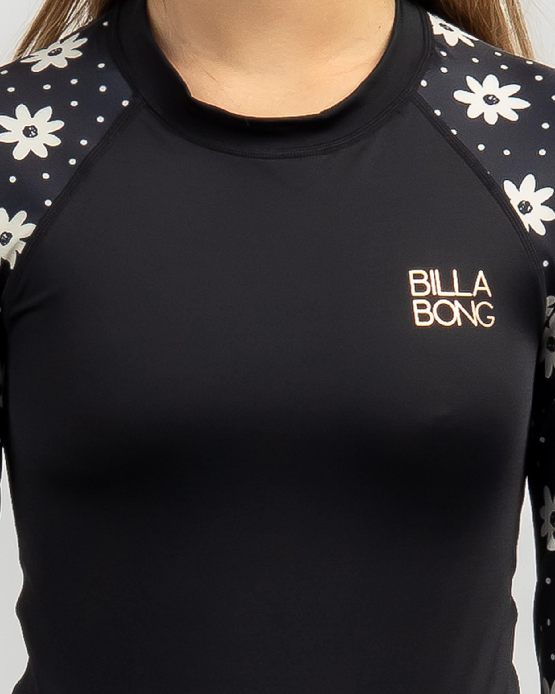 Billabong Girls' Flowers In The Sky Long Sleeve Surfsuit In Black - FREE* Shipping & Easy ...