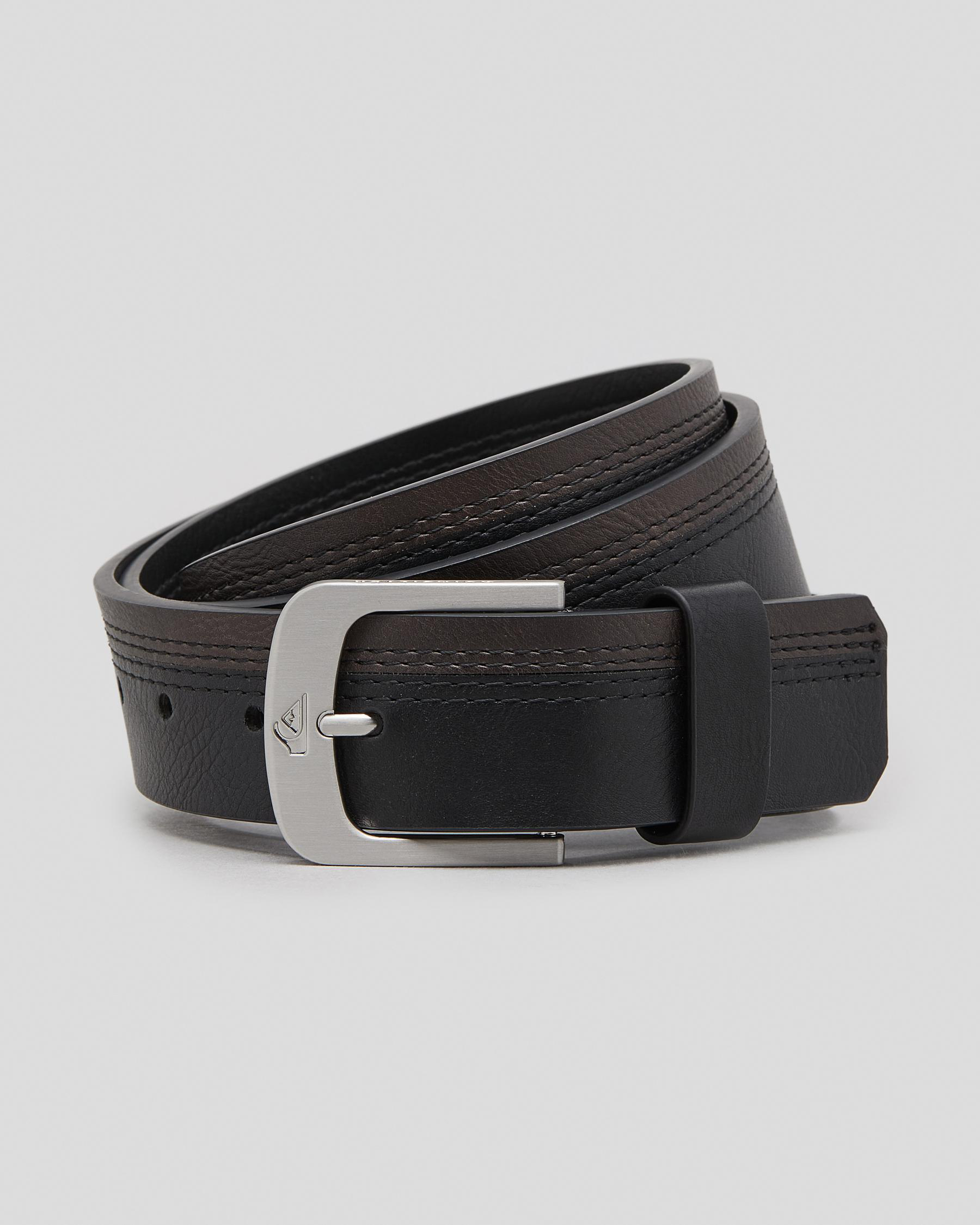 Shop Quiksilver Stitchness Belt In Black - Fast Shipping & Easy Returns ...