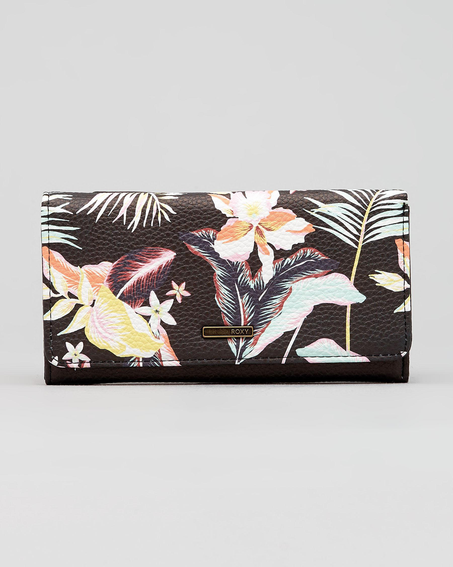 Shop Roxy Hazy Daze Wallet In Anthracite Praslin - Fast Shipping & Easy ...