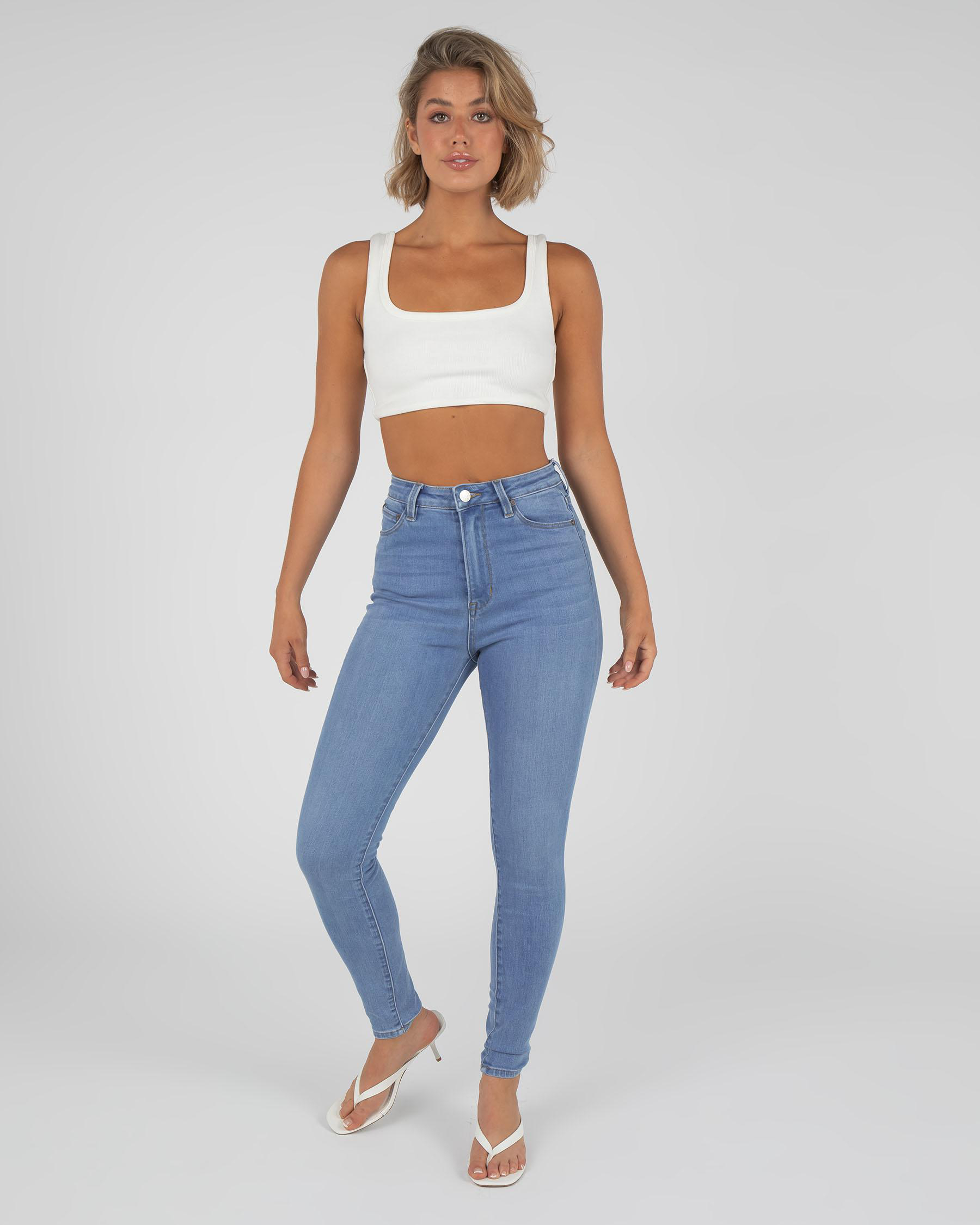 Shop Ziggy Denim Ziggy Denim Skyscraper Jeans In Blue Lover - Fast ...