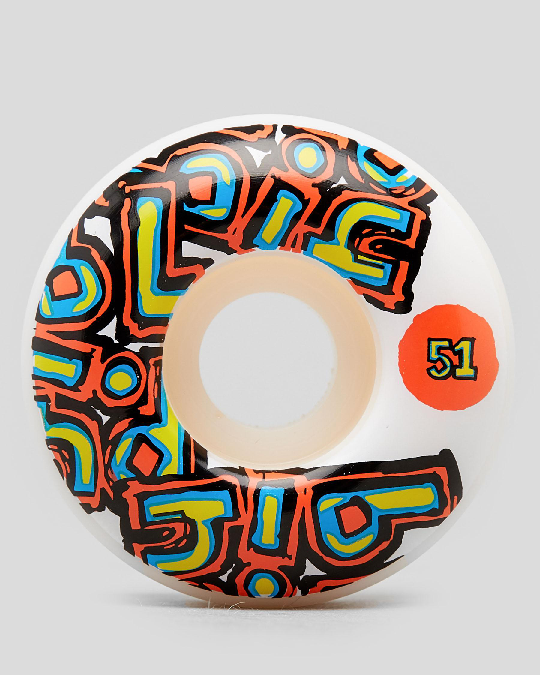 Shop Blind OG Stacked 51mm Skateboard Wheels In White - Fast Shipping ...