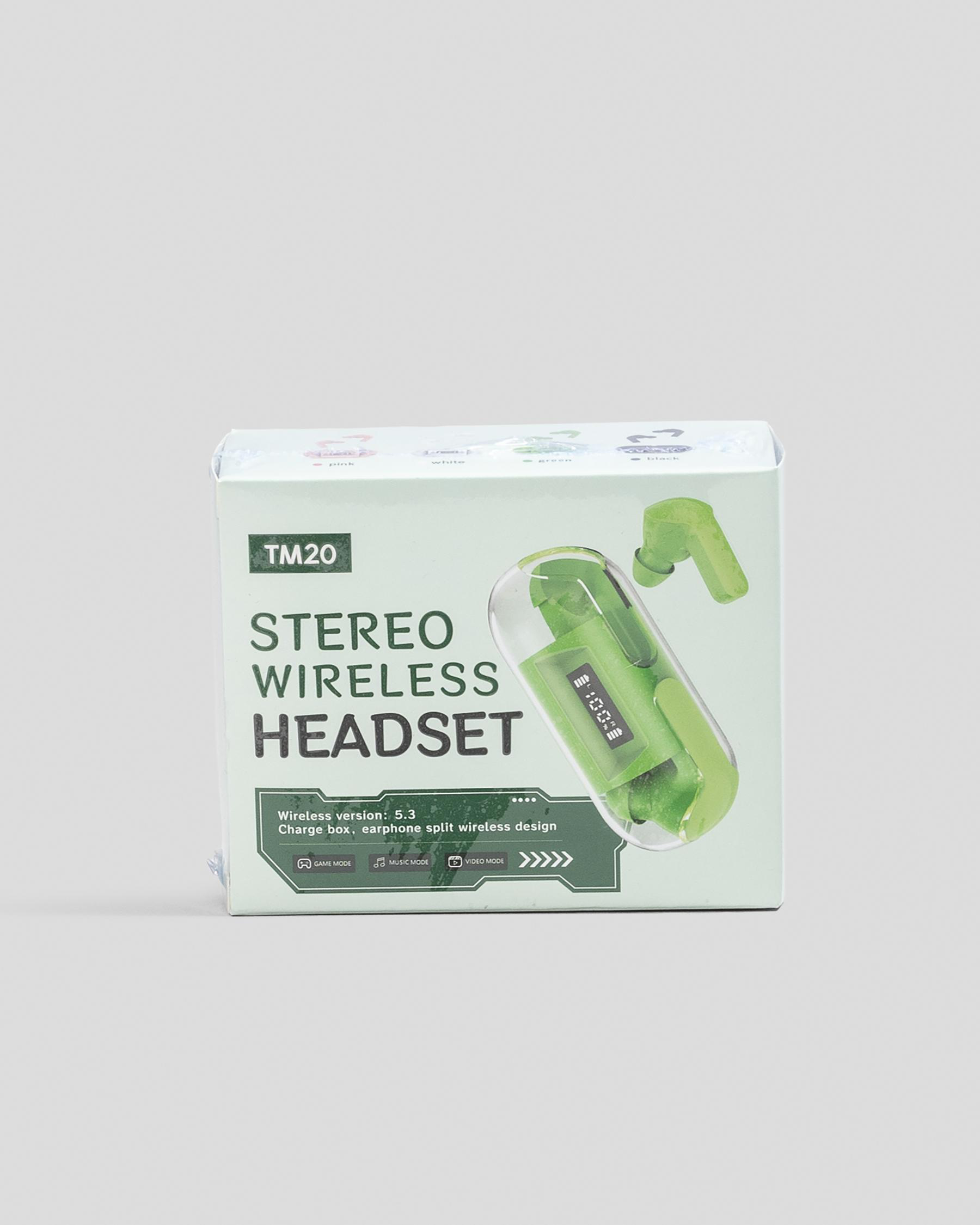 Shop Get It Now TM20 Wireless Earphones In Green - Fast Shipping & Easy ...