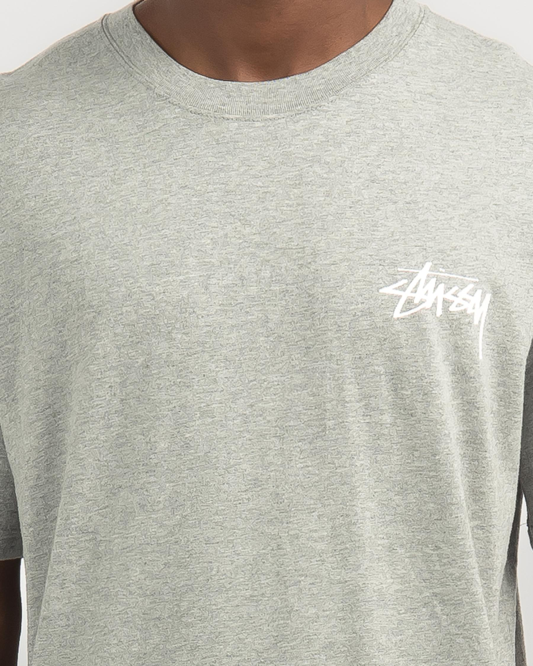 Shop Stussy Design Circle T-Shirt In True Grey Marle - Fast Shipping ...