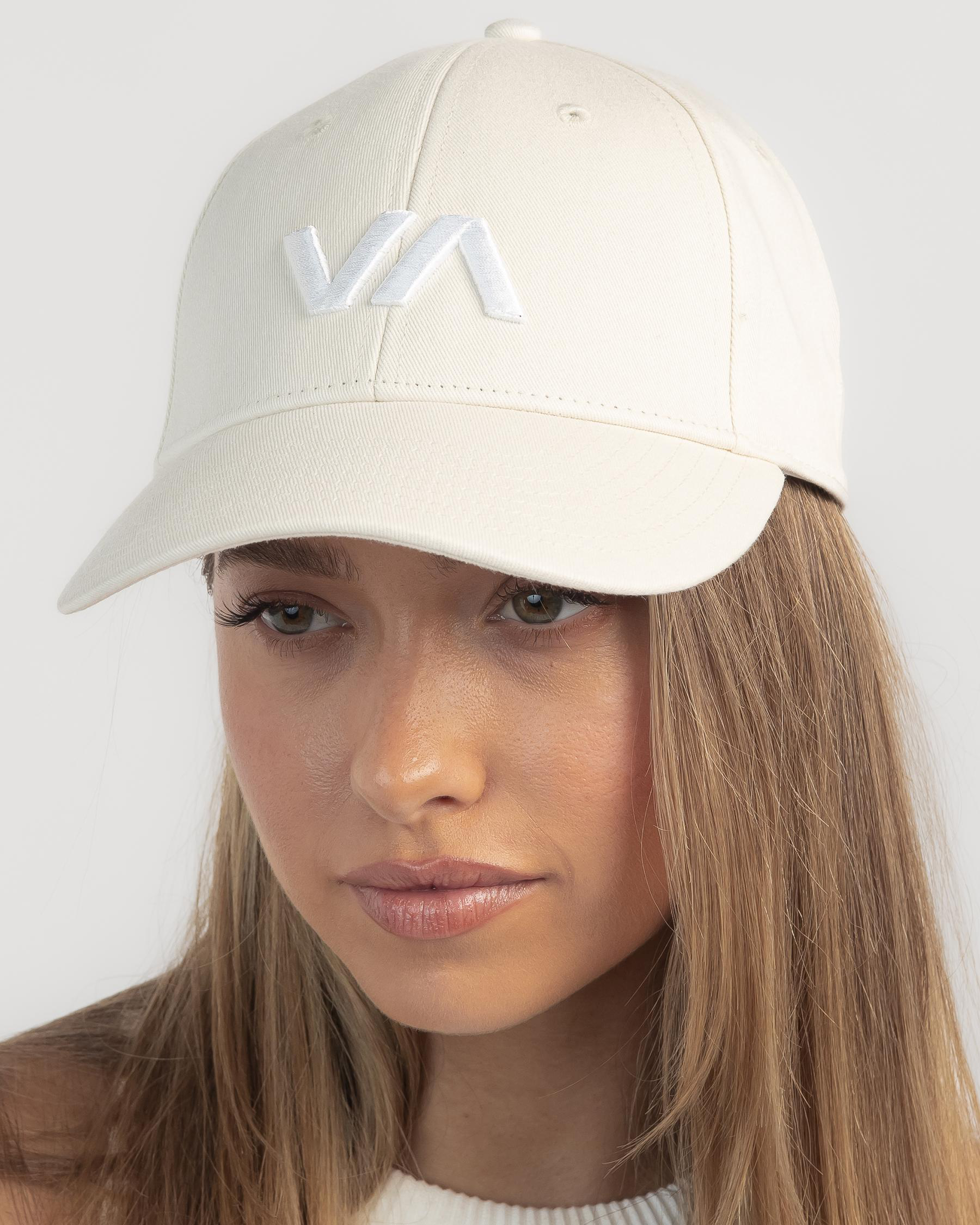 Shop RVCA VA Baseball Cap In Vintage White - Fast Shipping & Easy ...