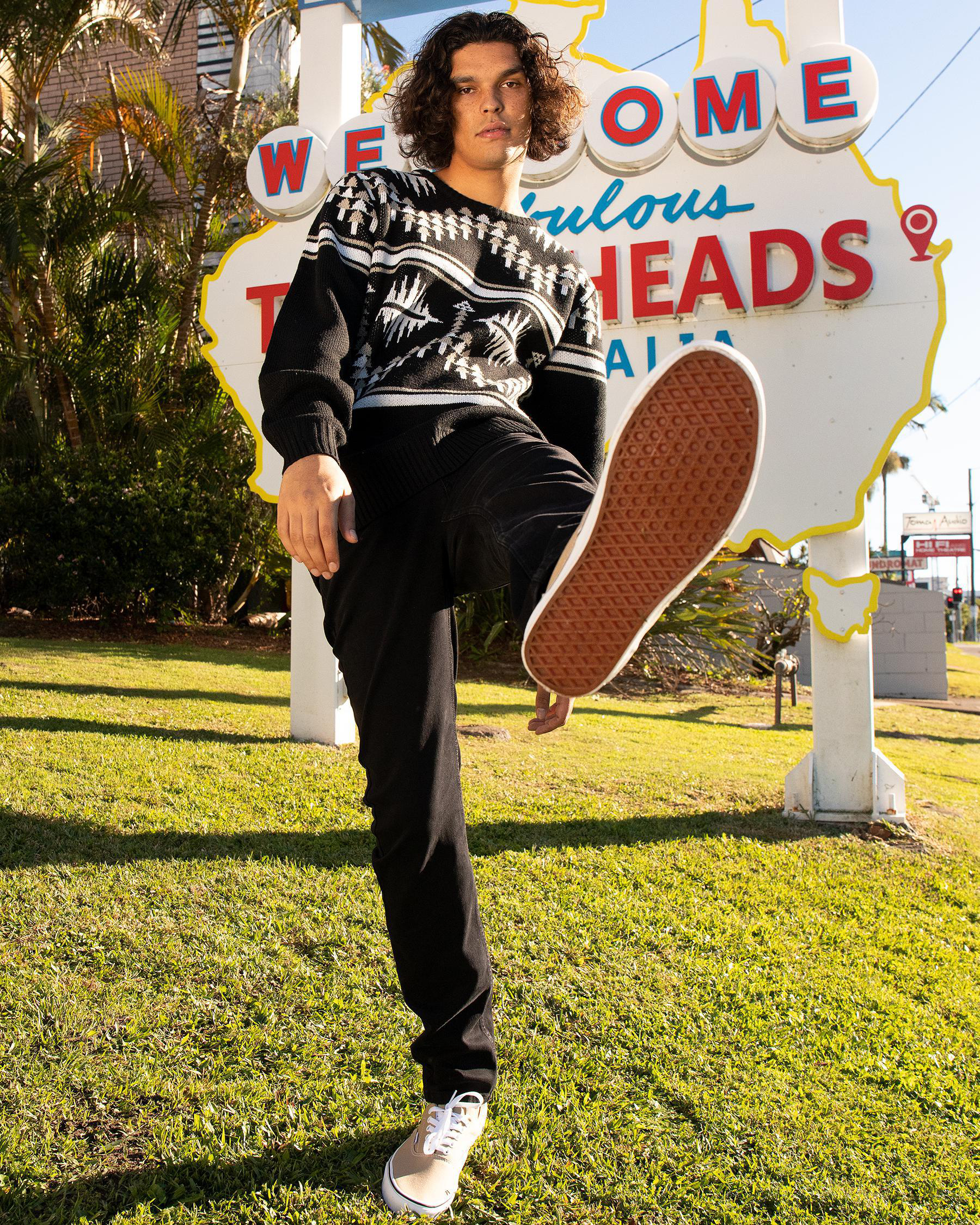 Shop Skylark Aztec Crew Knit In Multi - Fast Shipping & Easy Returns ...