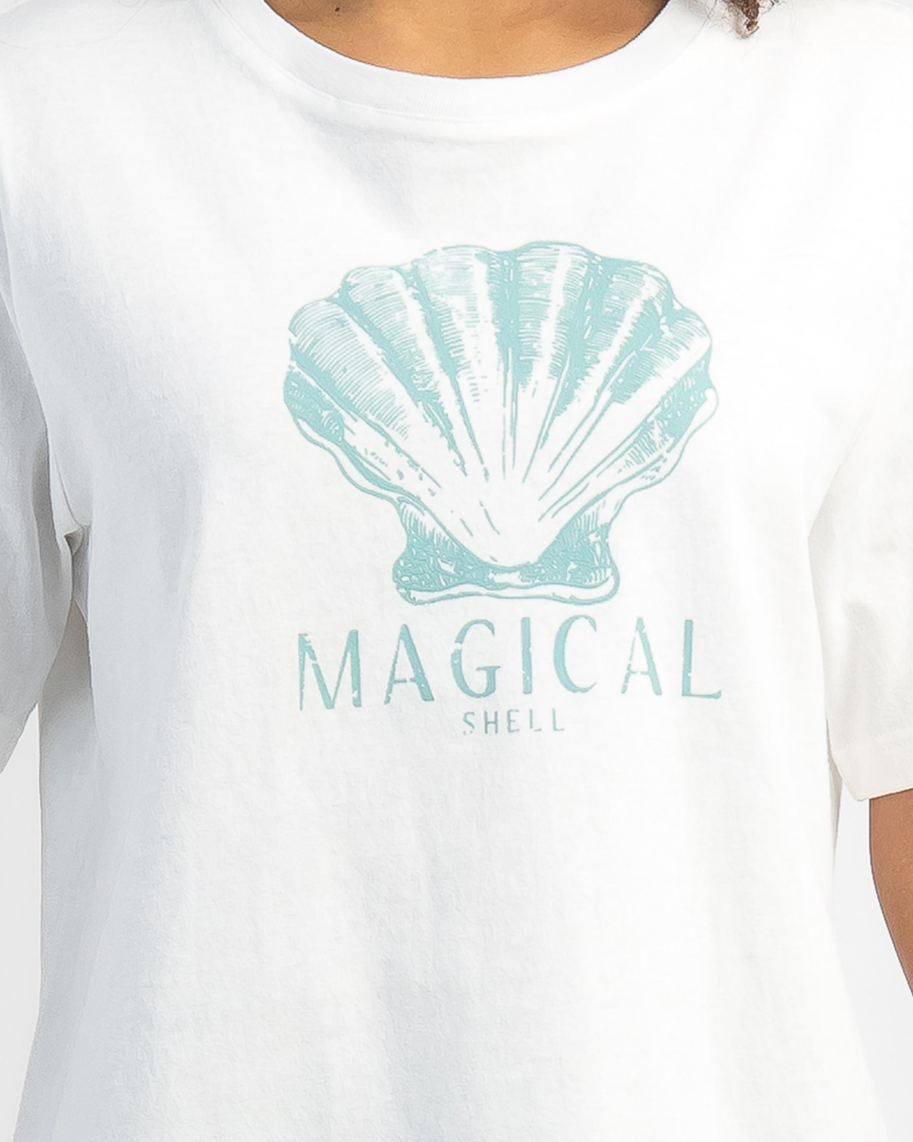 Shop Mooloola Magical Shell T-Shirt In White - Fast Shipping & Easy ...