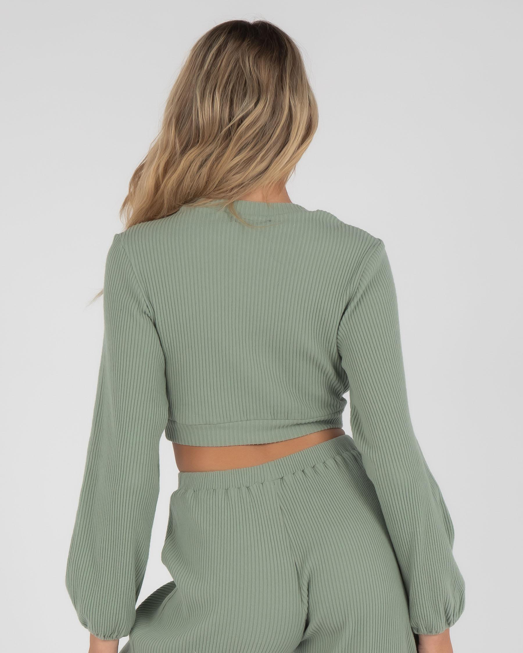 Shop Shareen Collection Mackenzie Top In Sage - Fast Shipping & Easy ...