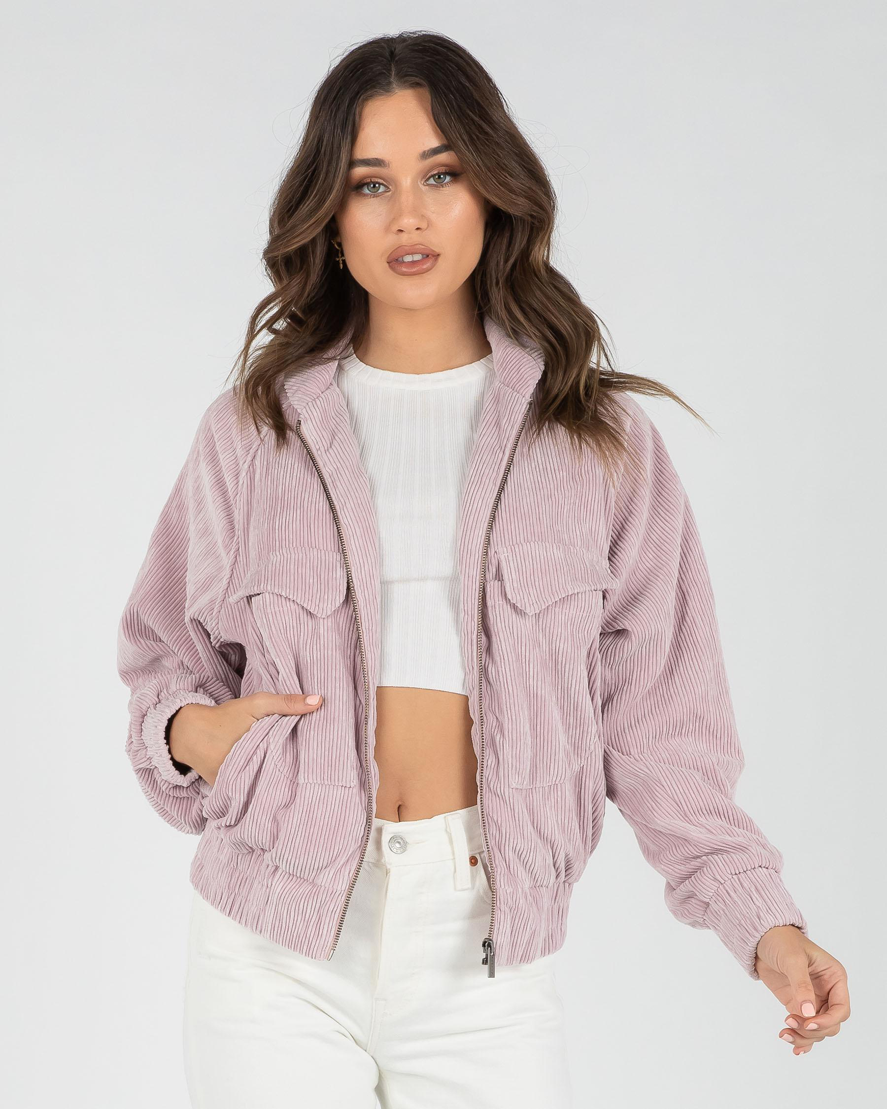 Shop Rusty Nightfall Hooded Jacket In Peachy Keen - Fast Shipping ...