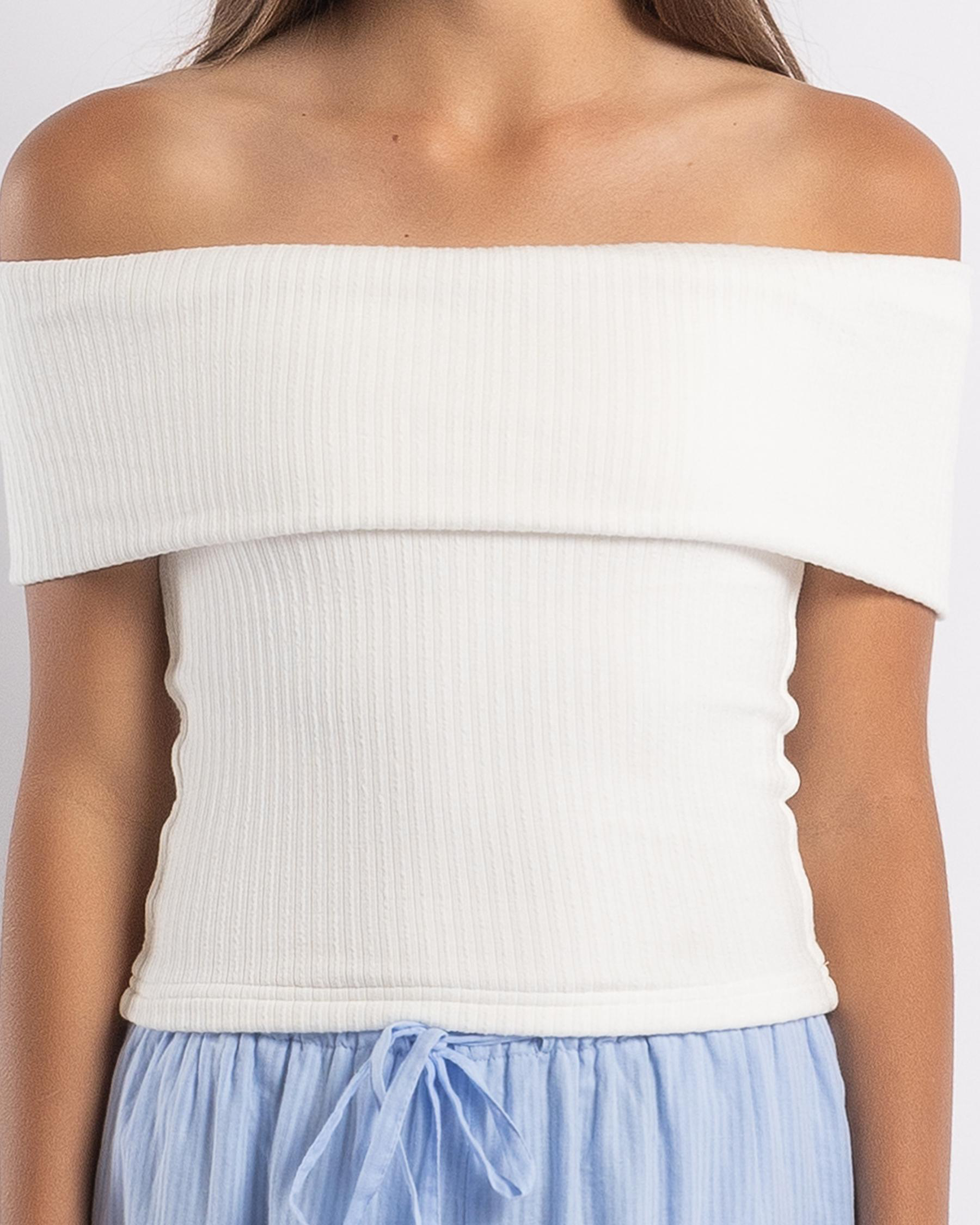 Shop Ava And Ever Girls' Cassie Off Shoulder Top In Cream - Fast ...