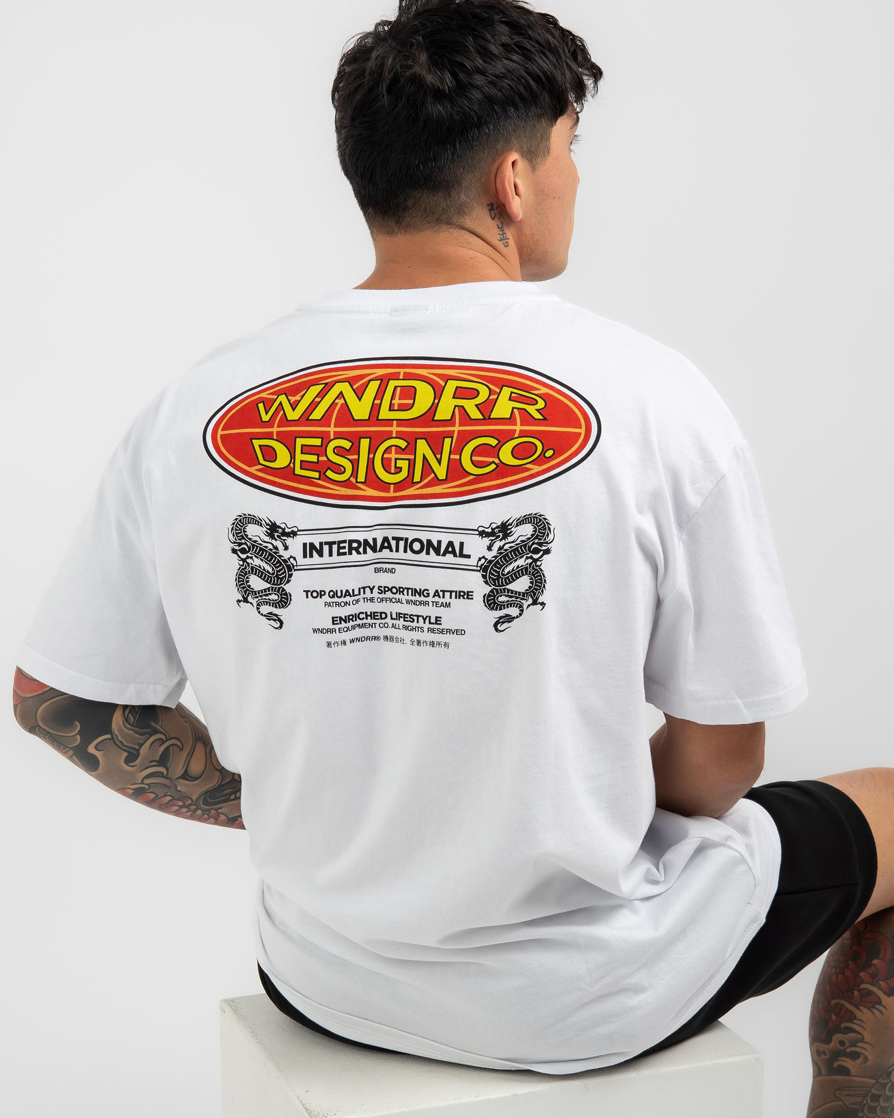 Wndrr International Box Fit T-Shirt In White - Fast Shipping & Easy ...