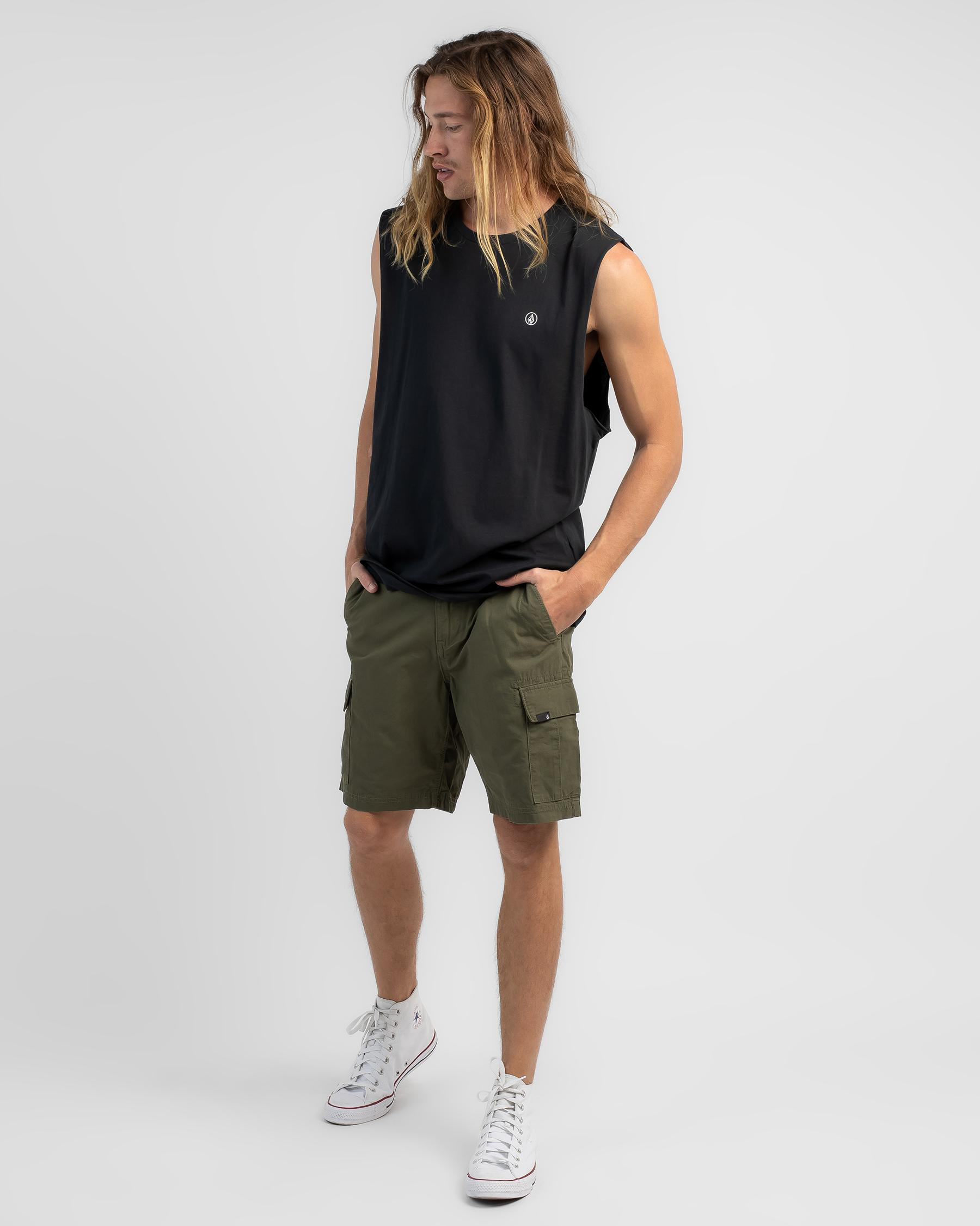 Shop Volcom Solid Muscle Tank In Black - Fast Shipping & Easy Returns ...
