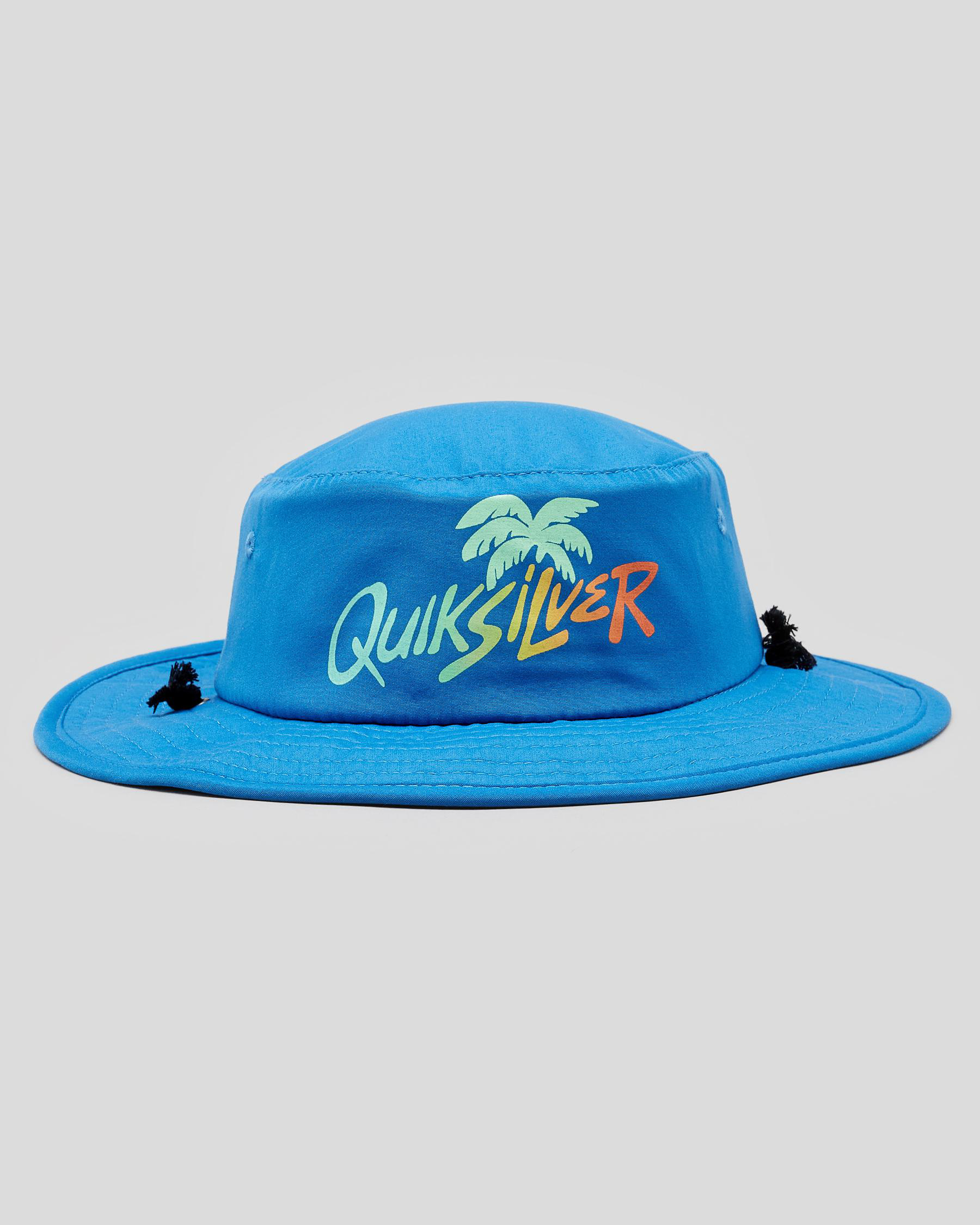 Shop Quiksilver Toddlers' Gelly Bell Bucket Hat In Vallarta Blue - Fast ...