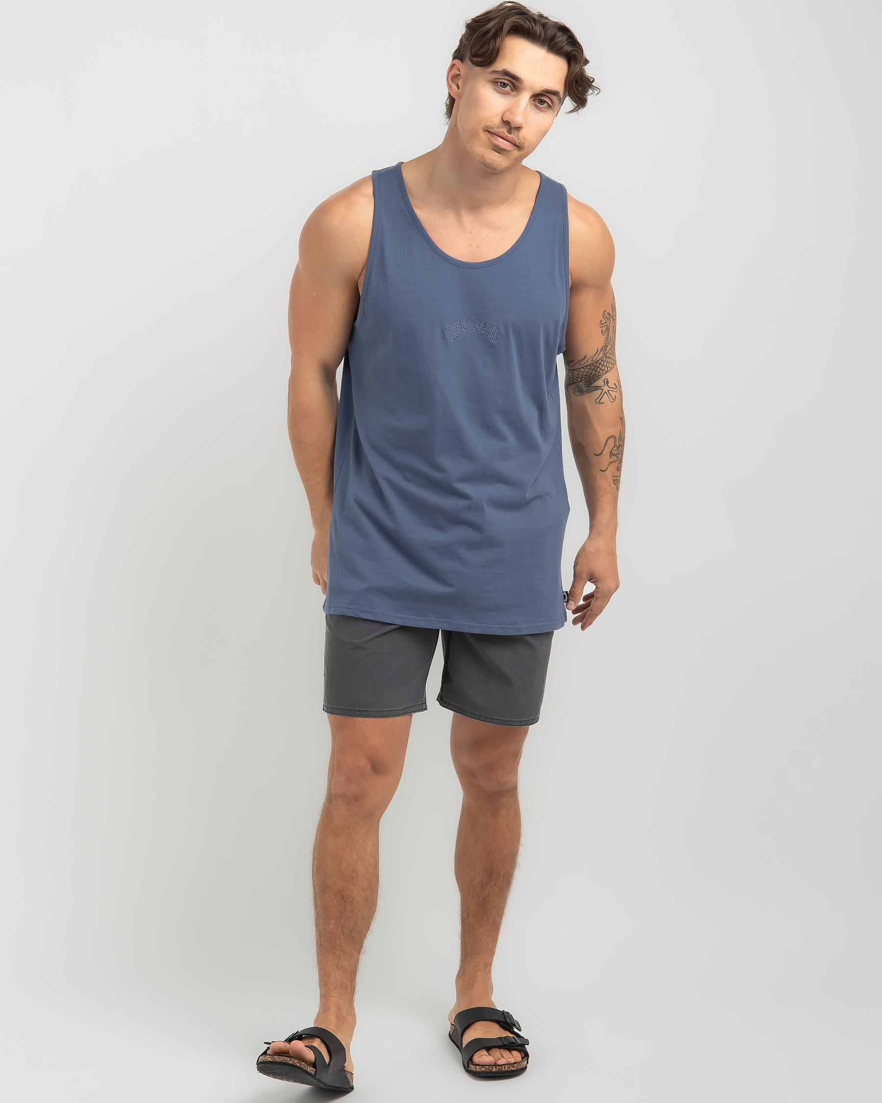 Shop Billabong Smitty Singlet In North Sea - Fast Shipping & Easy ...
