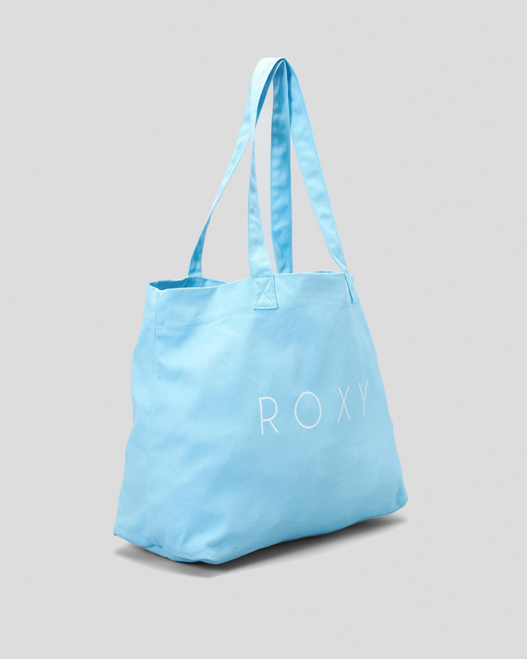 Shop Roxy Go For It Beach Bag In Clear Sky - Fast Shipping & Easy ...
