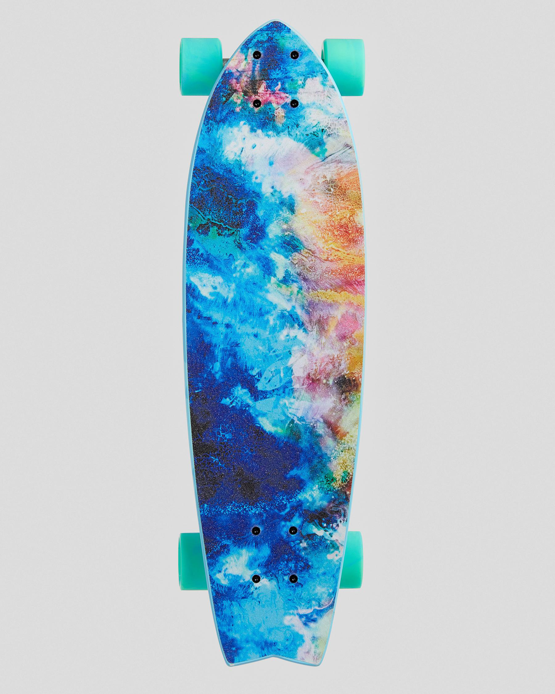 Shop Holiday Skateboards Cosmic Crush 28" Cruiser Skateboard In Blue ...