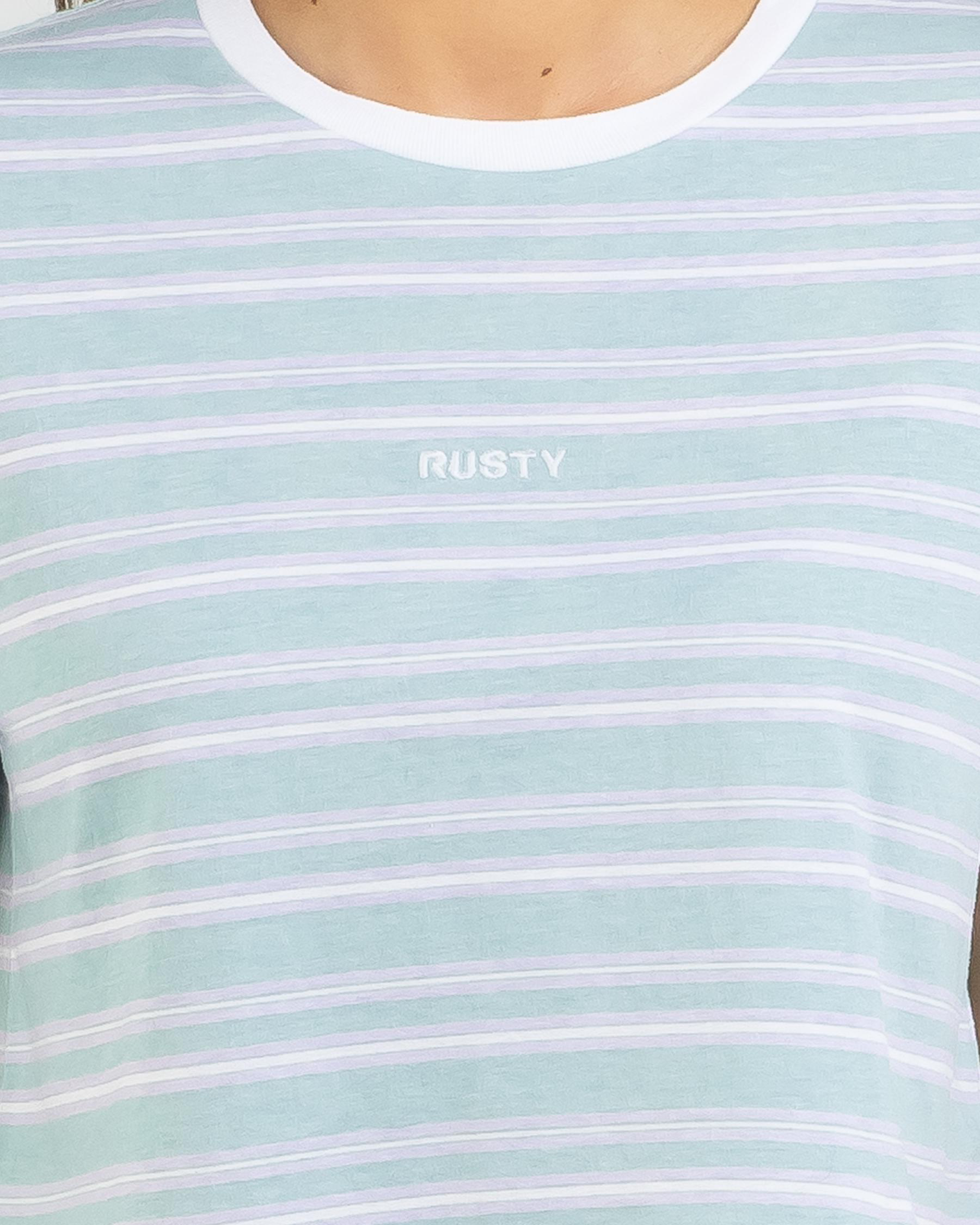 Shop Rusty Throwback T-Shirt In Surf Spray - Fast Shipping & Easy ...