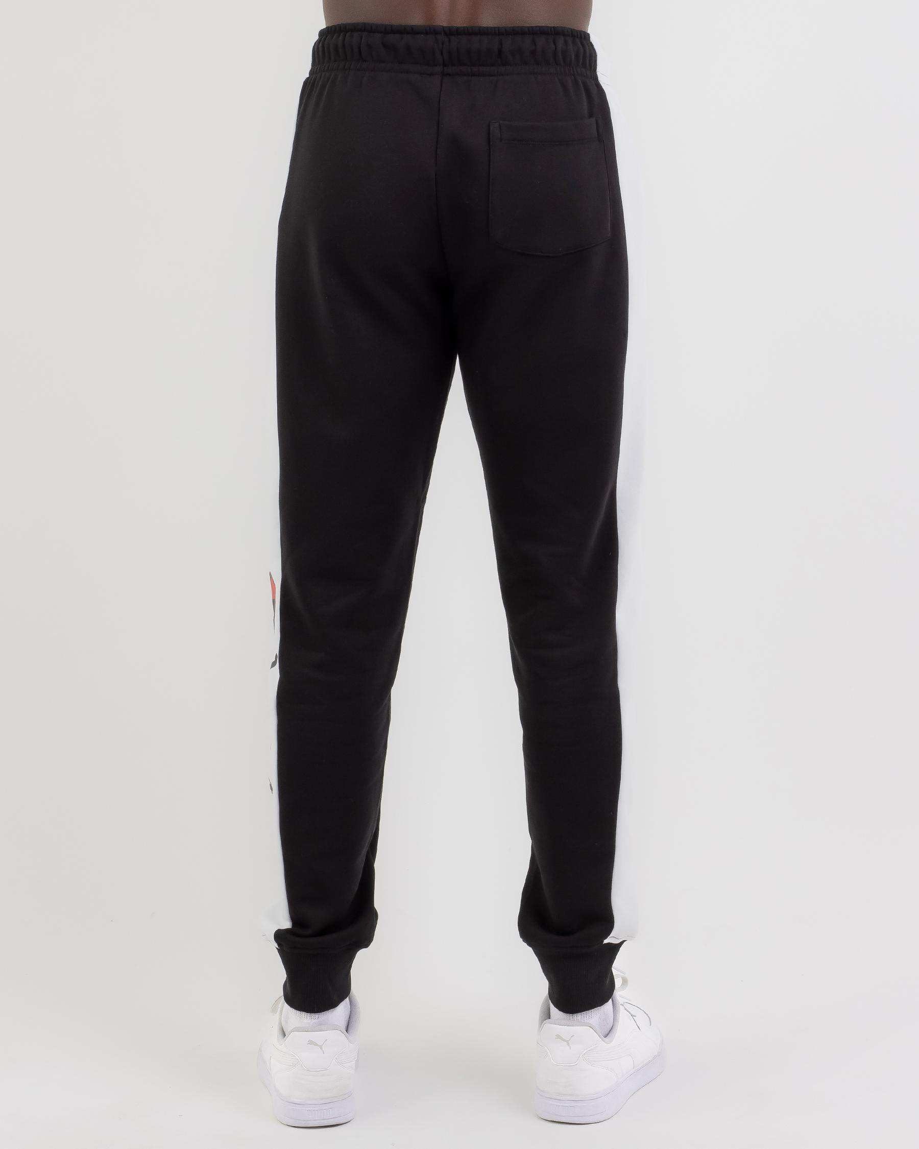 Shop Champion Panel Track Pants In Black/white - Fast Shipping & Easy ...