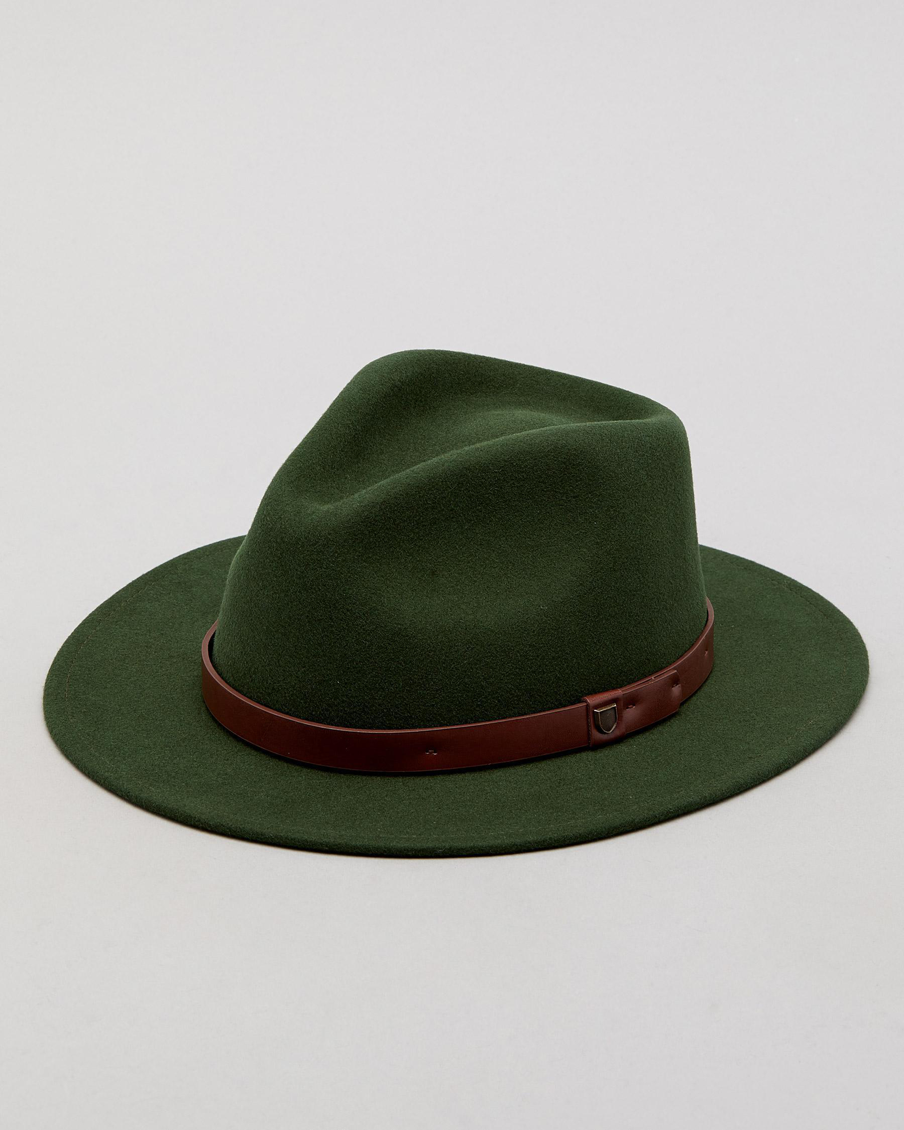 Shop Brixton Messer Fedora In Moss - Fast Shipping & Easy Returns ...