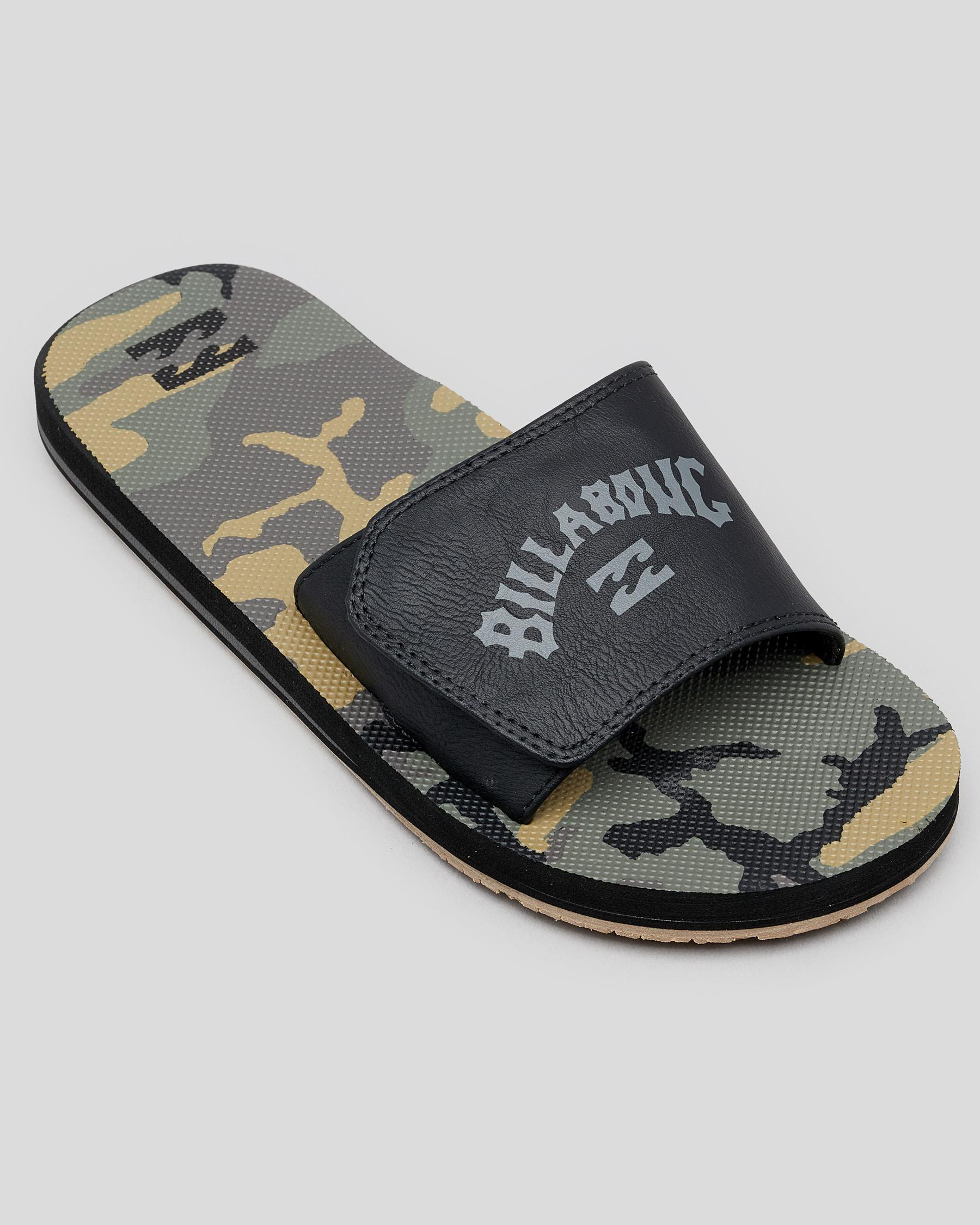 Shop Billabong Boys' All Day Impact Slides In Camo - Fast Shipping ...