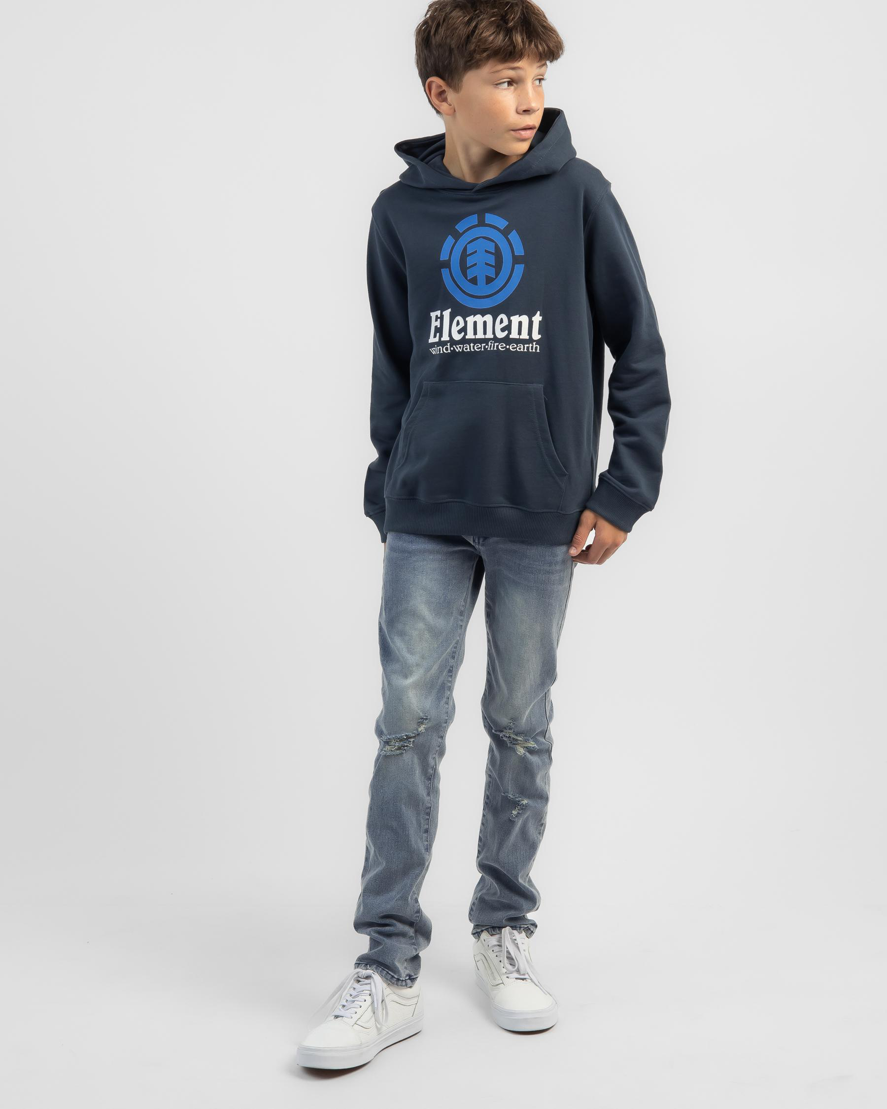 Shop Element Boys' Vertical Youth Hoodie In Midnight Navy - Fast ...
