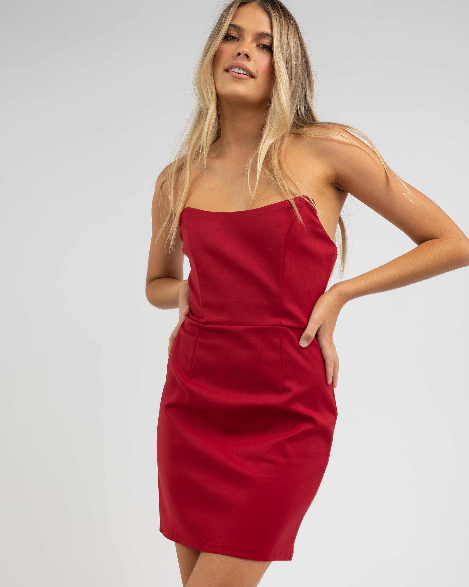 Shop Luvalot Kyle Dress In Red - Fast Shipping & Easy Returns - City ...