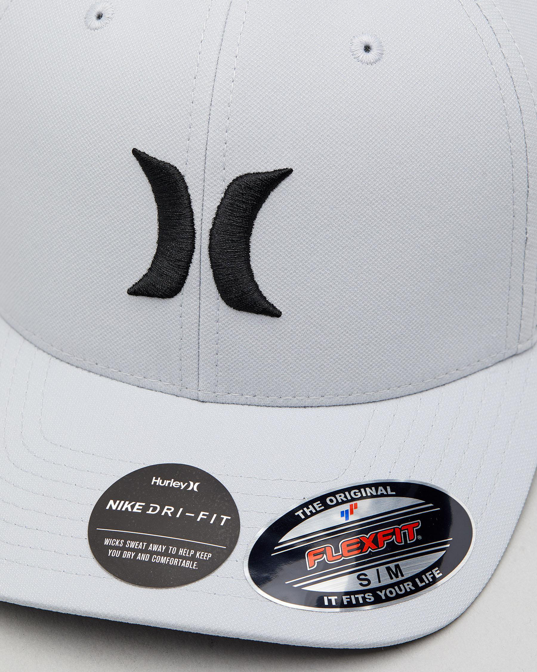 Shop Hurley One And Only H20 DRI Cap In Wolf Grey/black - Fast Shipping ...
