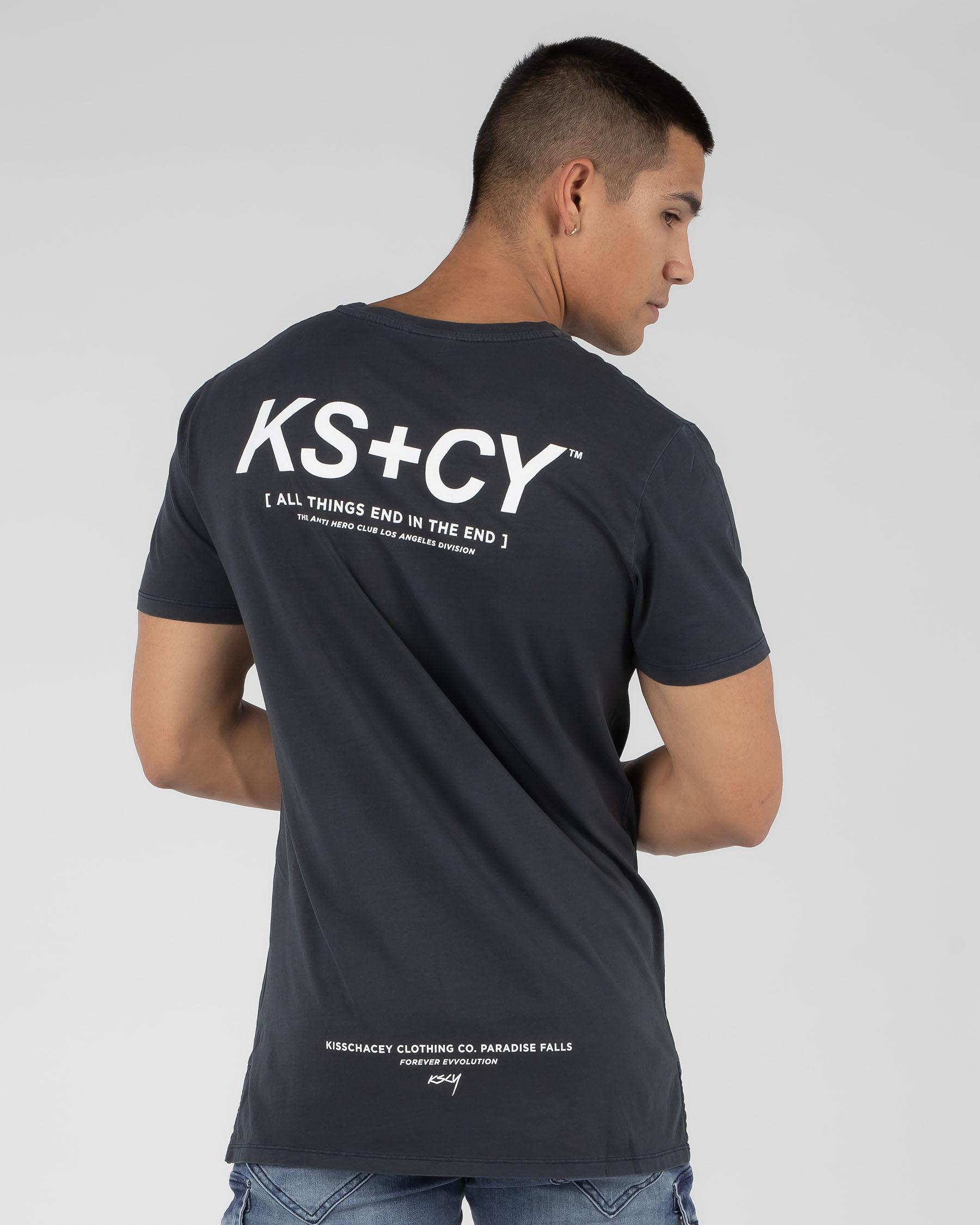 Shop Kiss Chacey Perspective T-Shirt In Pigment Graphite - Fast ...