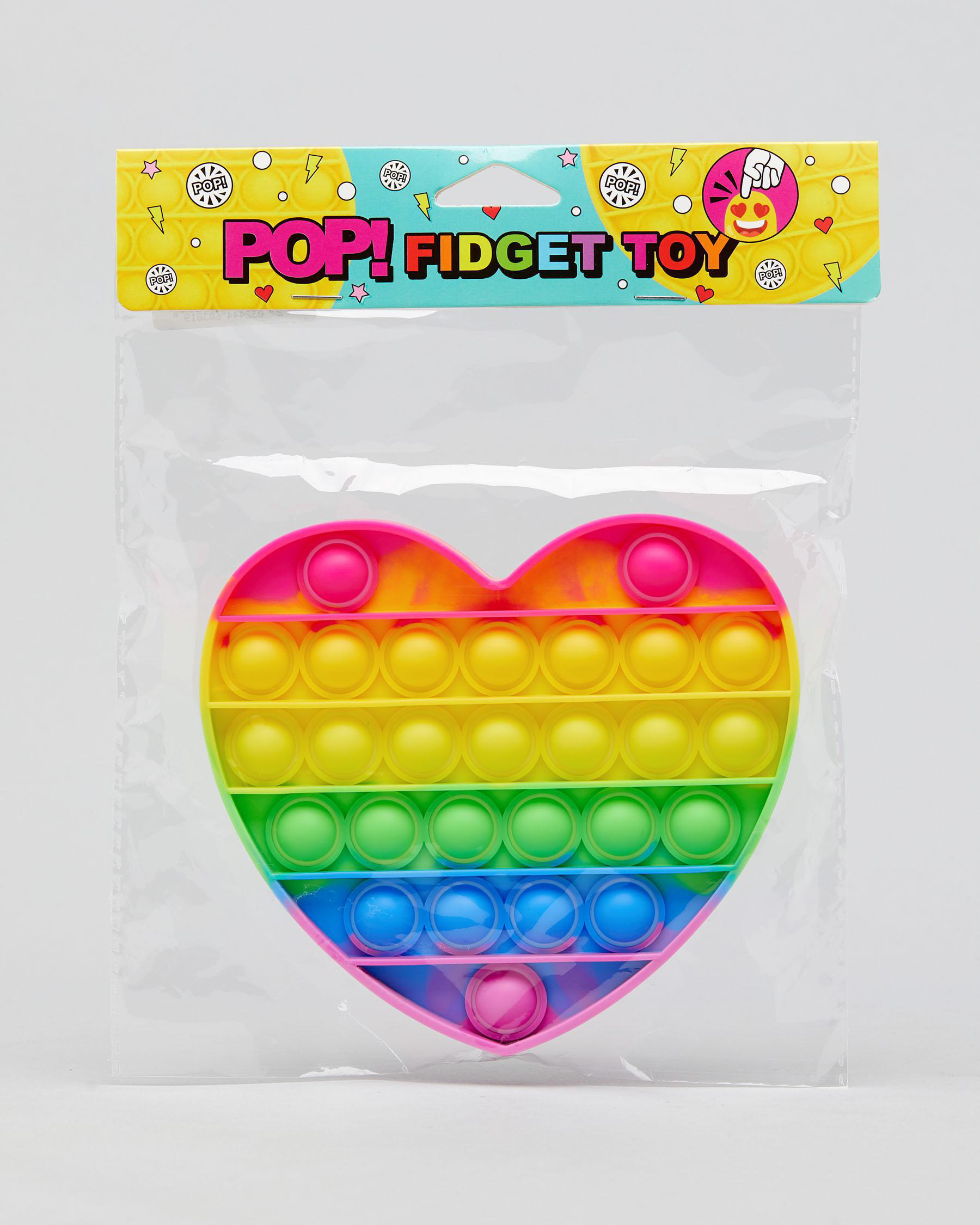Shop Get It Now Neon Rainbow Pop It Toy In Heart - Fast Shipping & Easy ...