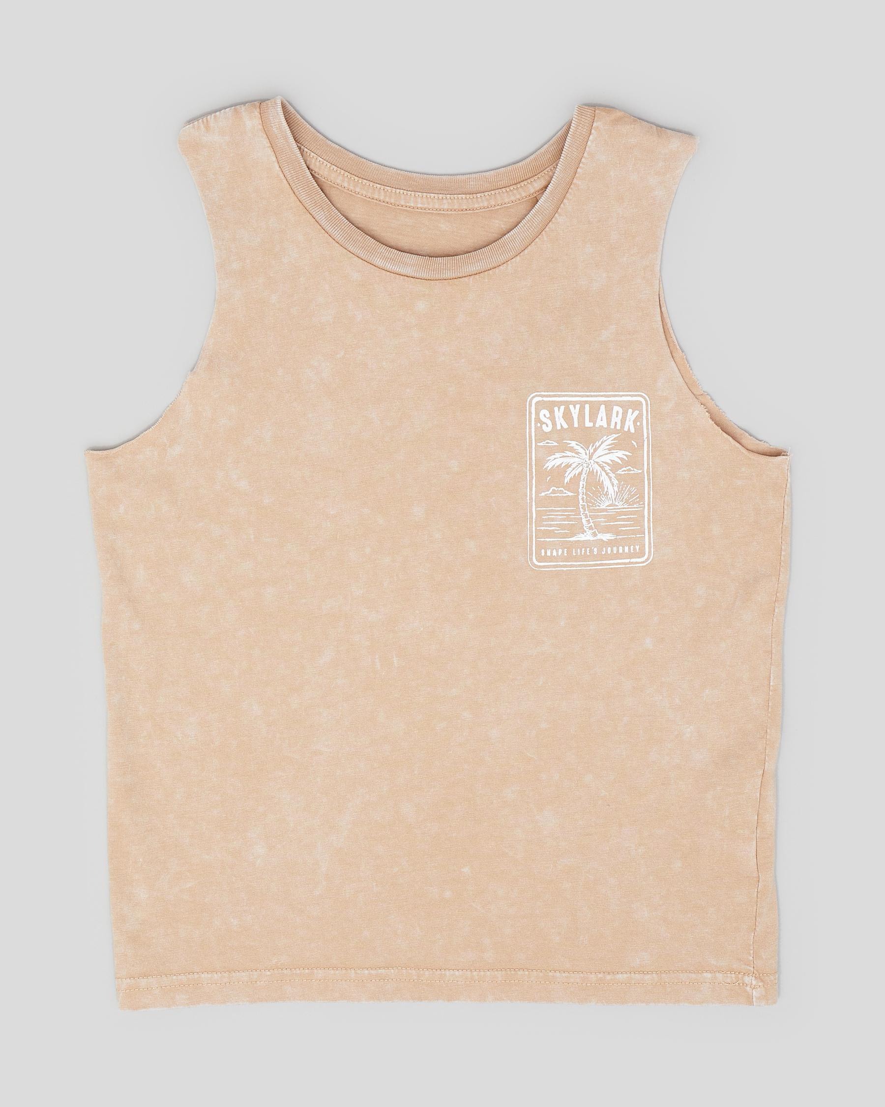 Shop Skylark Toddlers' Obscure Muscle Tank In Sand Acid - Fast Shipping ...