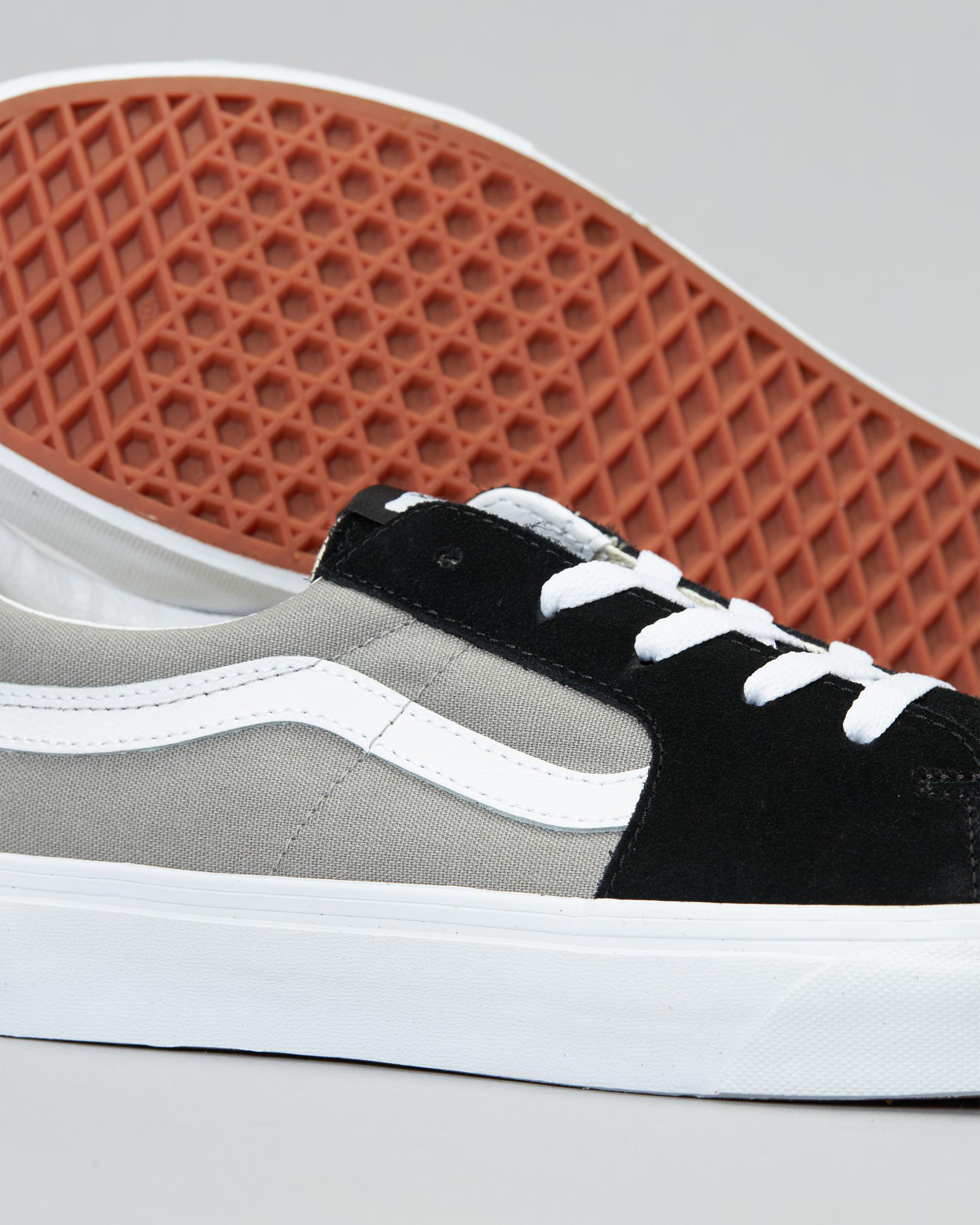 Shop Vans Sk8-Low Shoes In Black/drizzle - Fast Shipping & Easy Returns ...