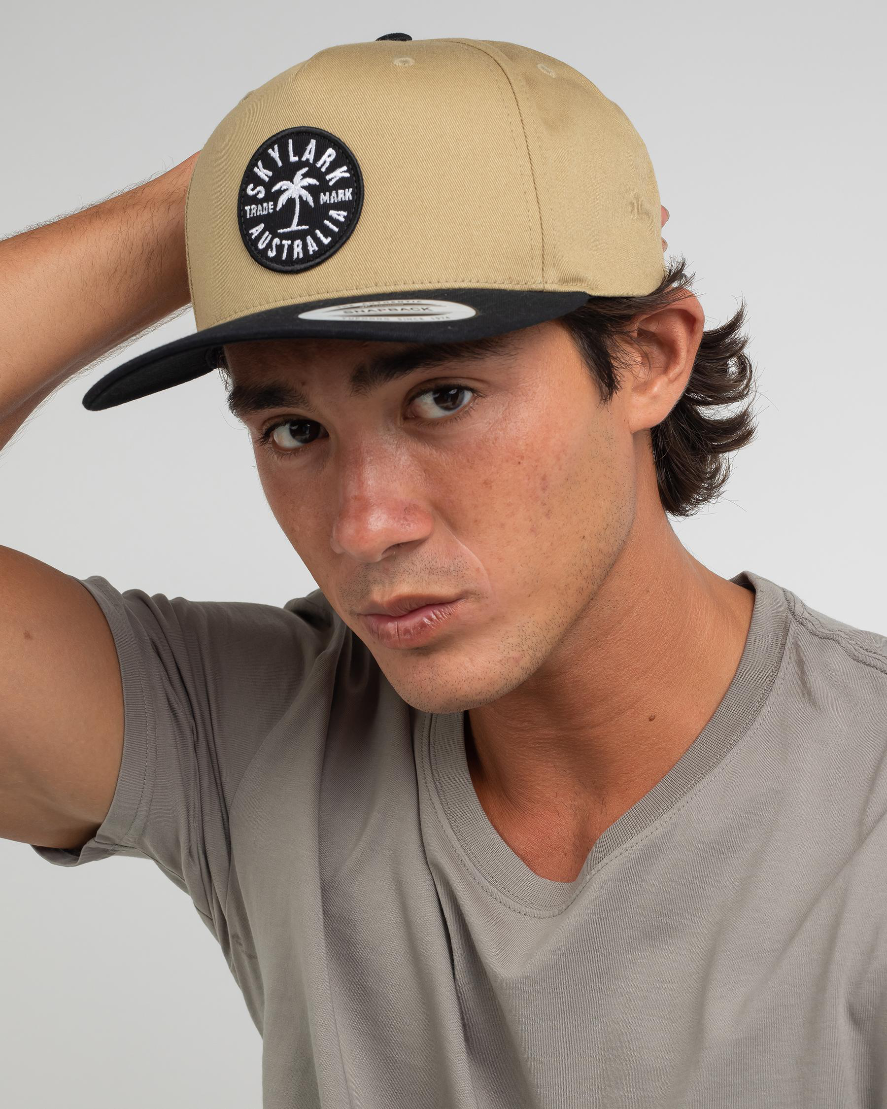 Shop Skylark Flip Side Snapback Cap In Tan/ Black - Fast Shipping ...