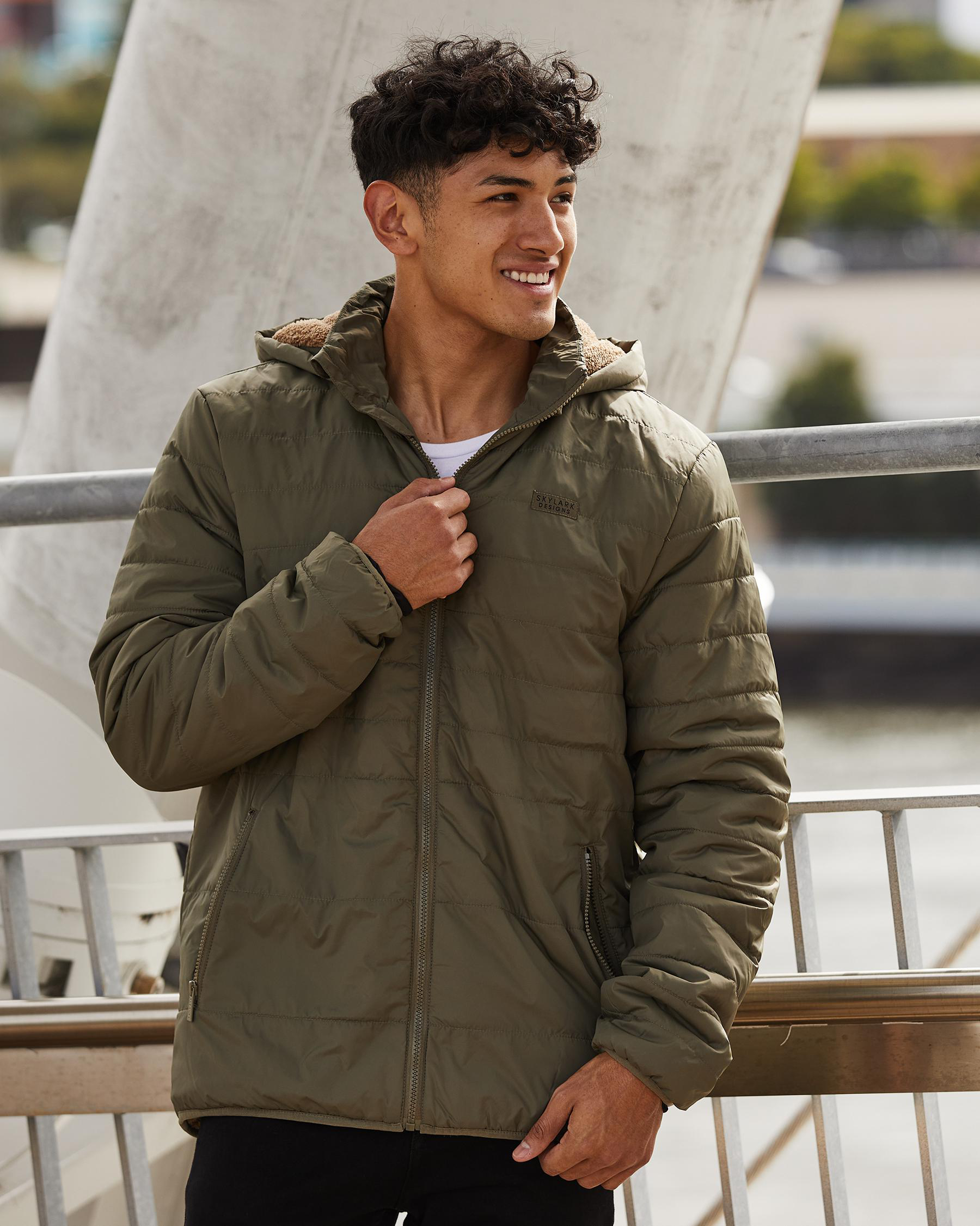 Skylark Lieutenant Hooded Jacket In Olive - Fast Shipping & Easy ...