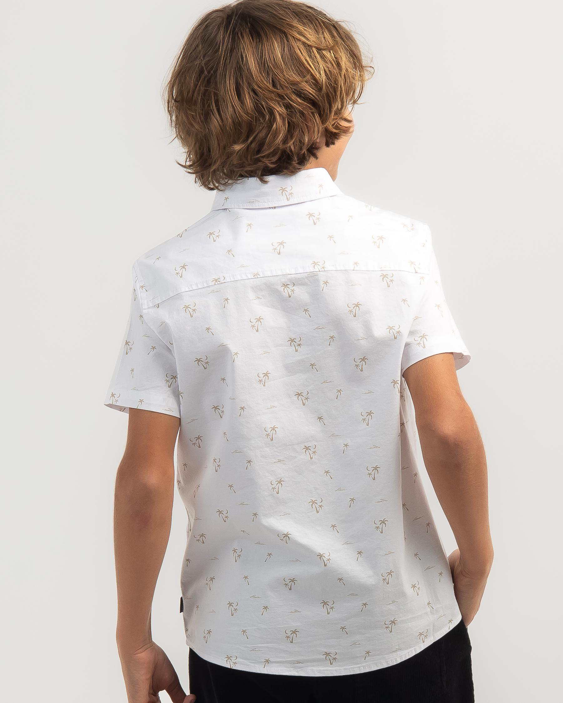 Shop Skylark Boys' Quartermaster Short Sleeve Shirt In White - Fast ...