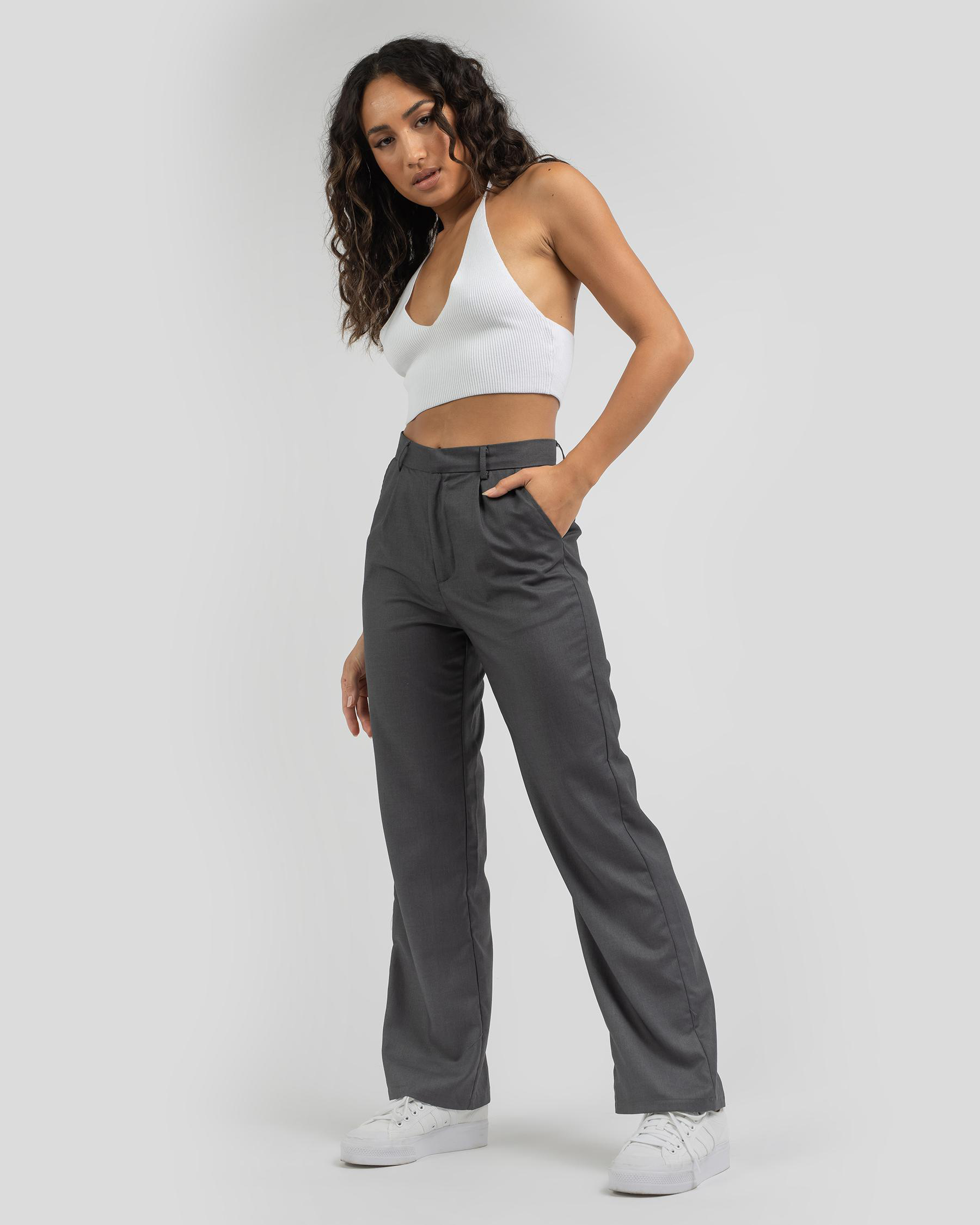 Shop Pink Diamond Bonnie Pants In Grey - Fast Shipping & Easy Returns ...