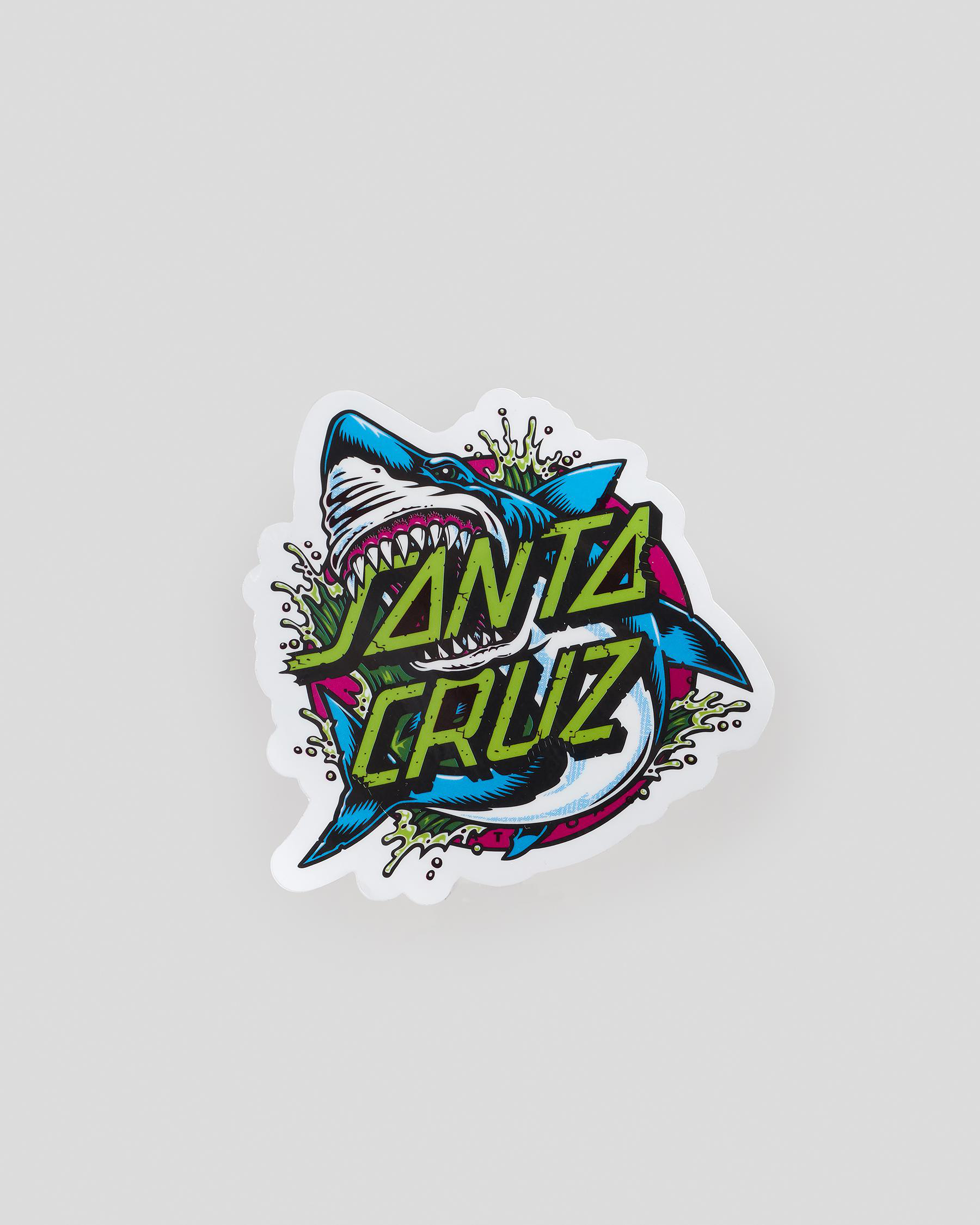 Shop Santa Cruz Shark Dot Sticker In Turquoise - Fast Shipping & Easy ...