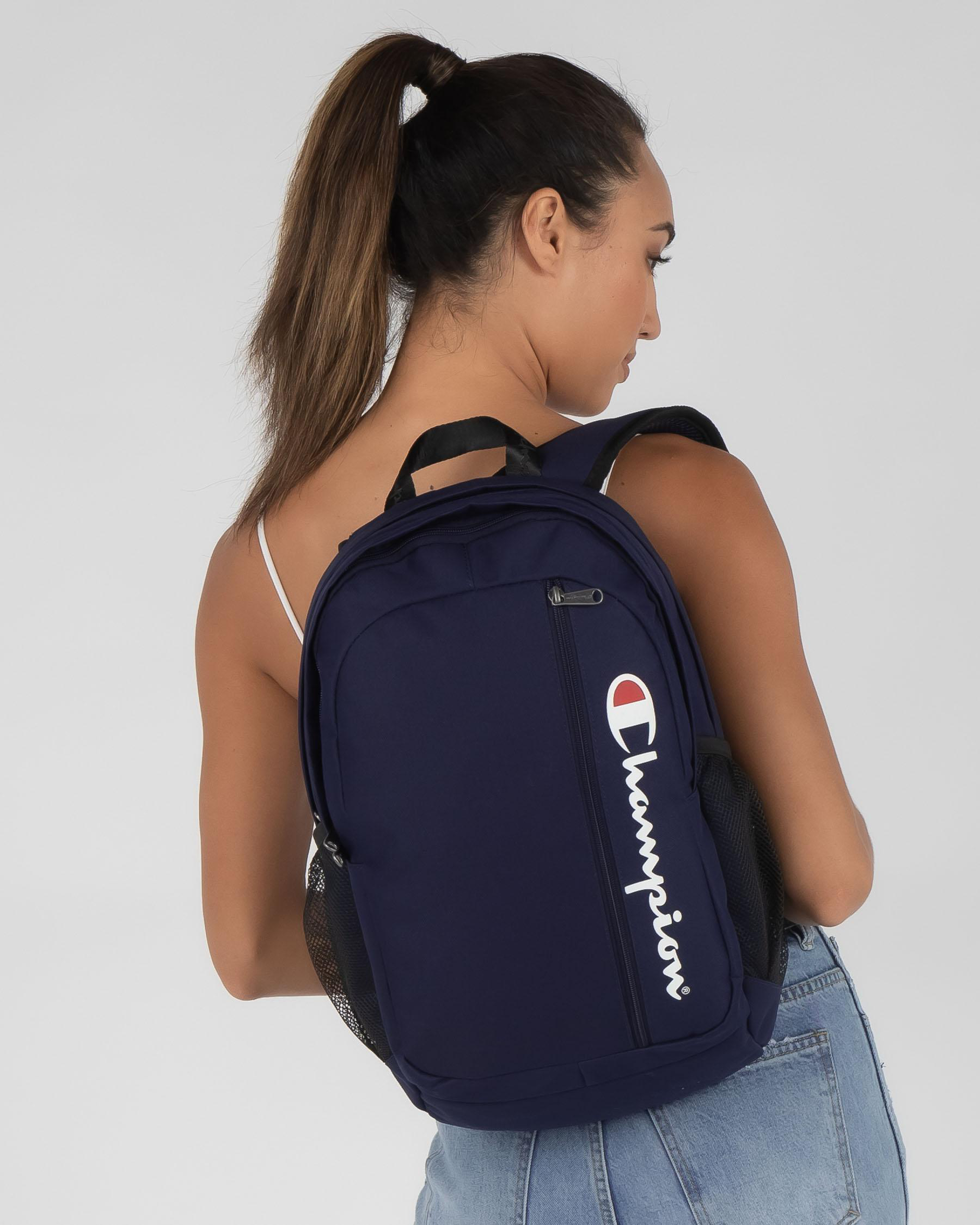 Shop Champion Graphic Backpack In Navy - Fast Shipping & Easy Returns ...