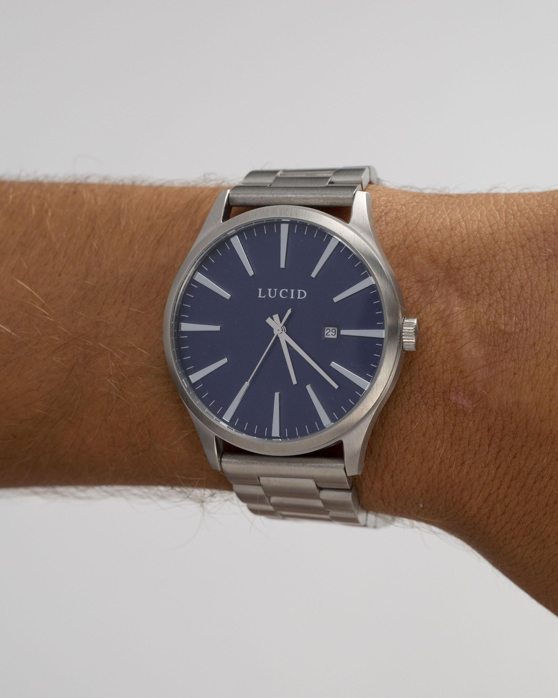 Shop Lucid Shield Watch In Navy/silver - Fast Shipping & Easy Returns ...