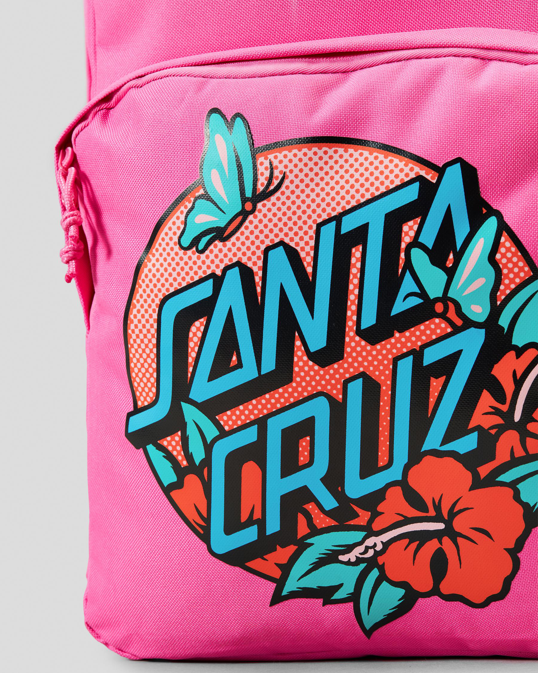 Shop Santa Cruz Take Flight Dot Backpack In Pink - Fast Shipping & Easy ...
