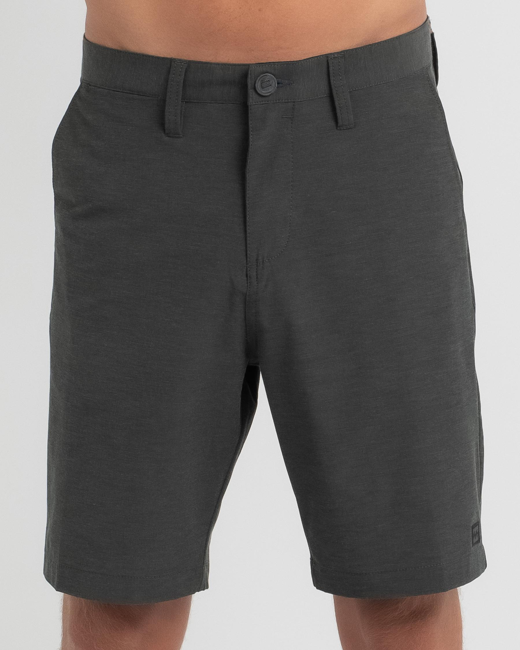 Shop Billabong Crossfire Mid Walk Shorts In Asphalt - Fast Shipping ...