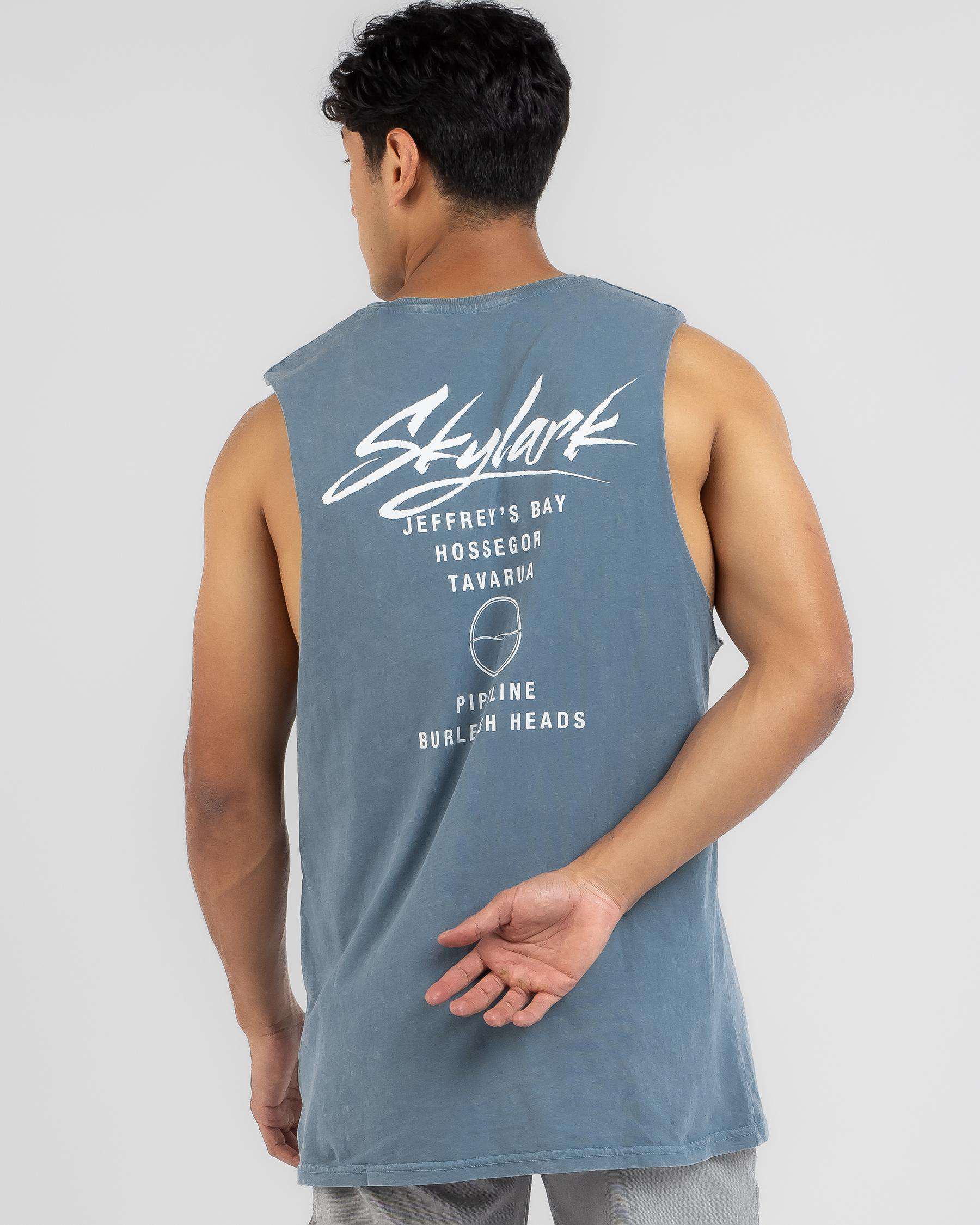 Shop Skylark Destination Muscle Tank In Light Blue Acid - Fast Shipping ...