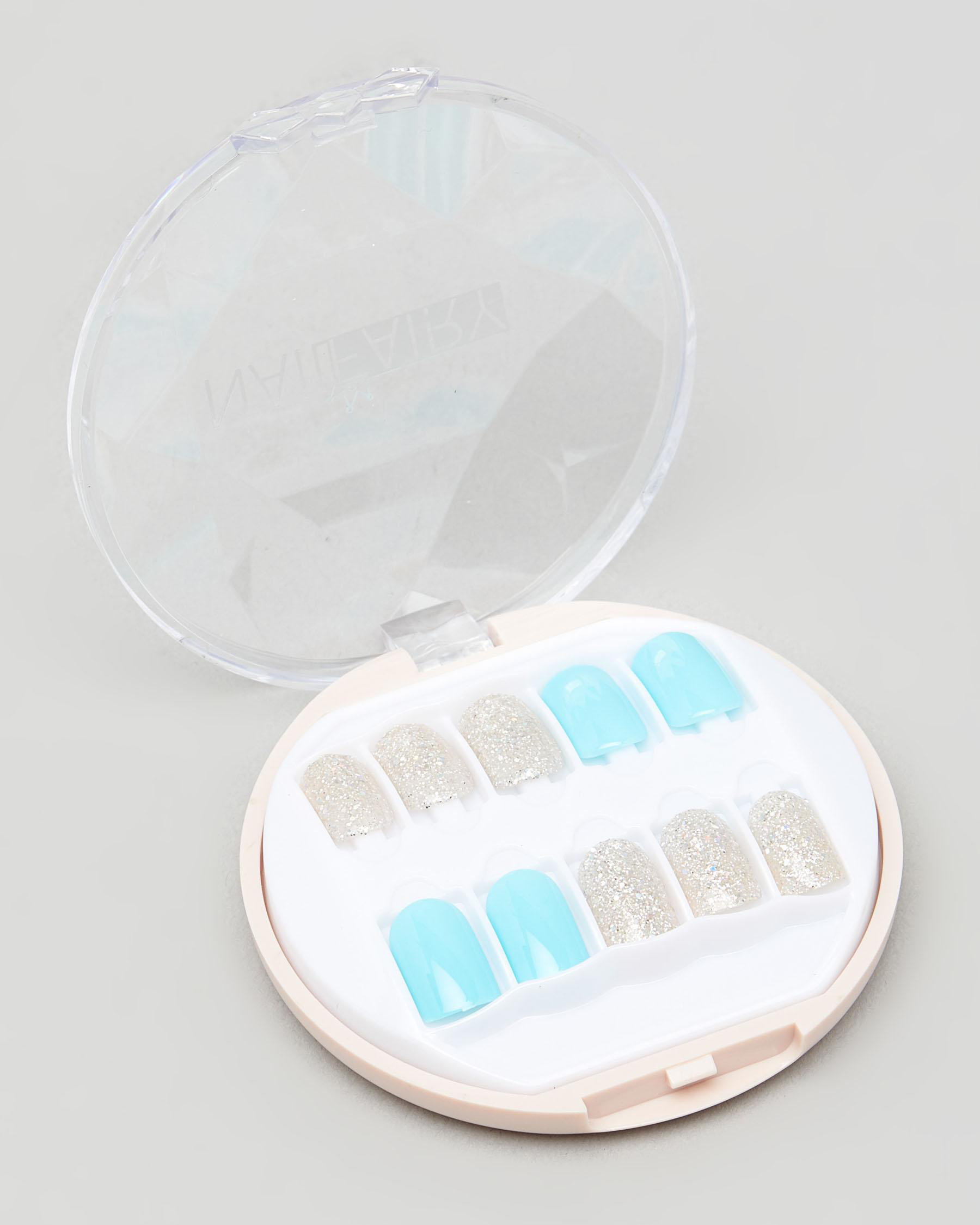 Shop Mooloola Aqua Princess Fake Nail Pack In Aqua - Fast Shipping ...