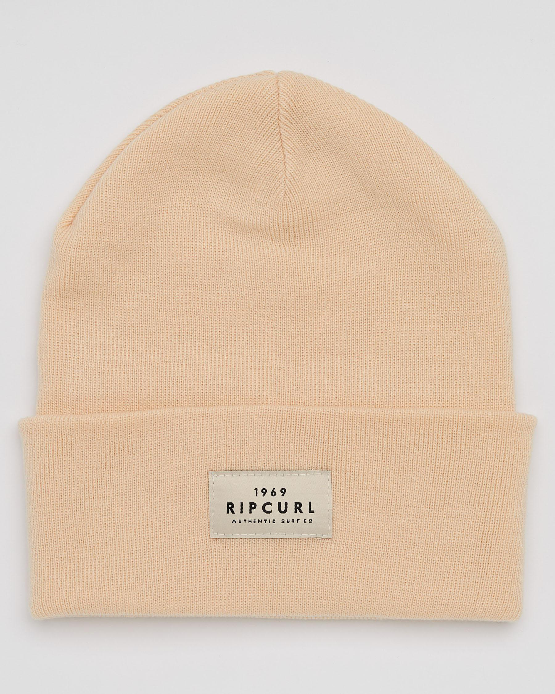 Shop Rip Curl Premium Surf Beanie In Light Peach - Fast Shipping & Easy ...