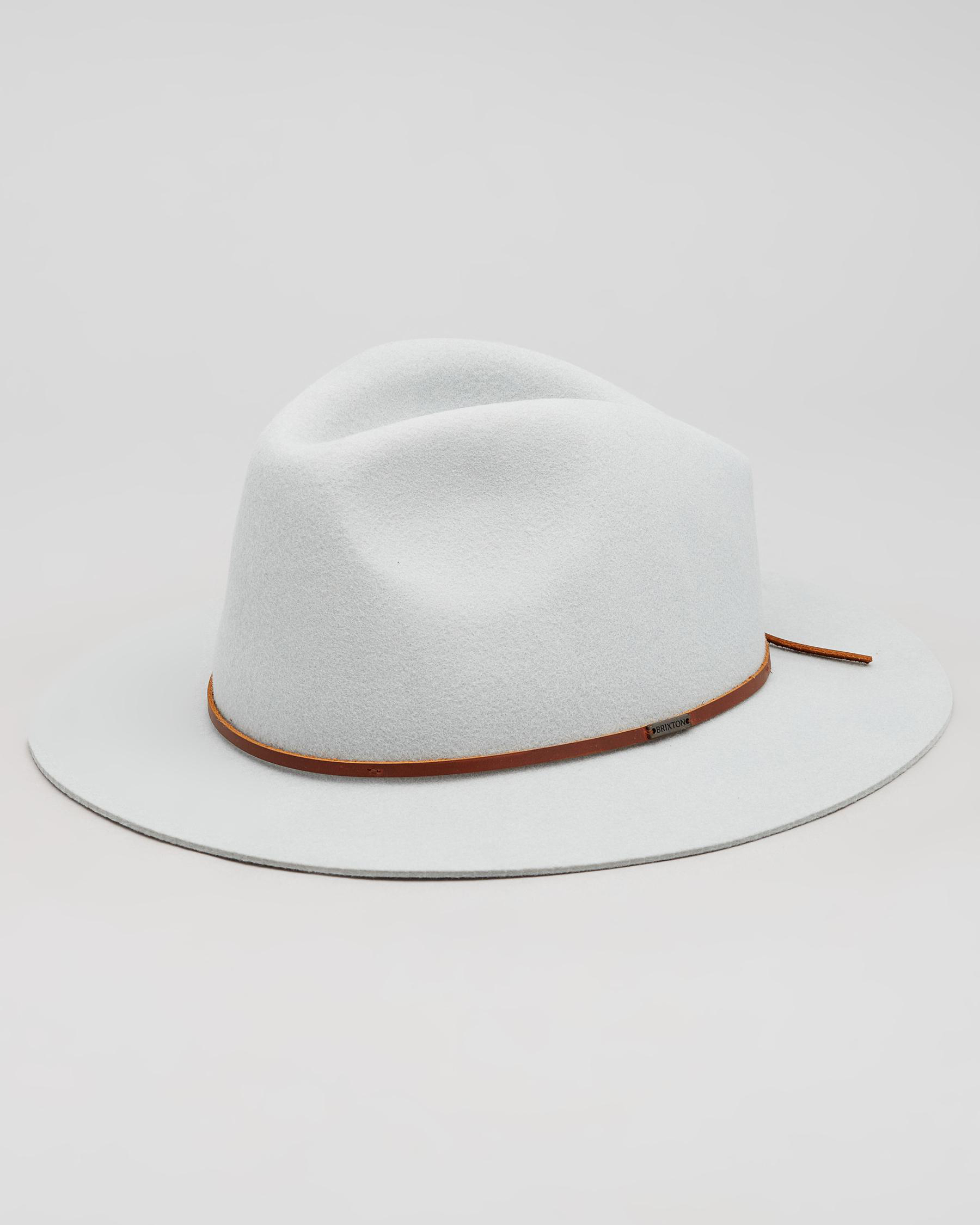 Shop Brixton Wesley Fedora In Stone - Fast Shipping & Easy Returns ...