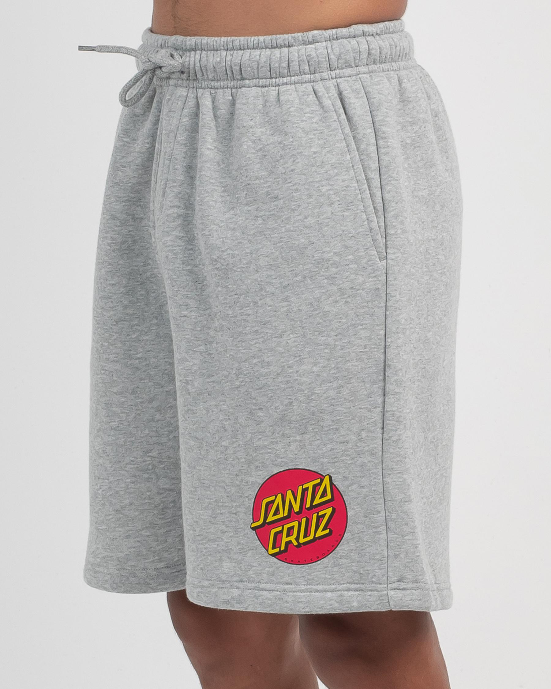 Shop Santa Cruz Classic Dot Track Shorts In Grey Marle - Fast Shipping ...