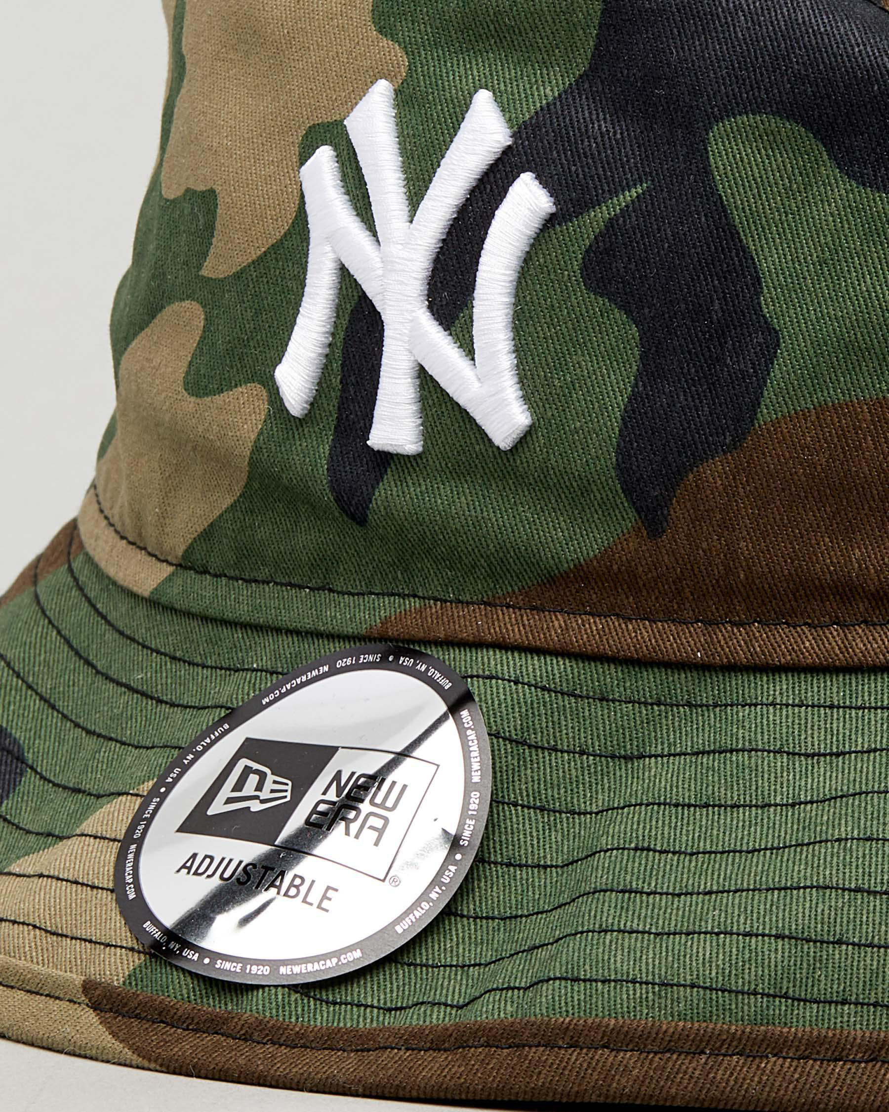 New Era Yankees Camo Bucket Hat In Woodland Camo - FREE* Shipping ...